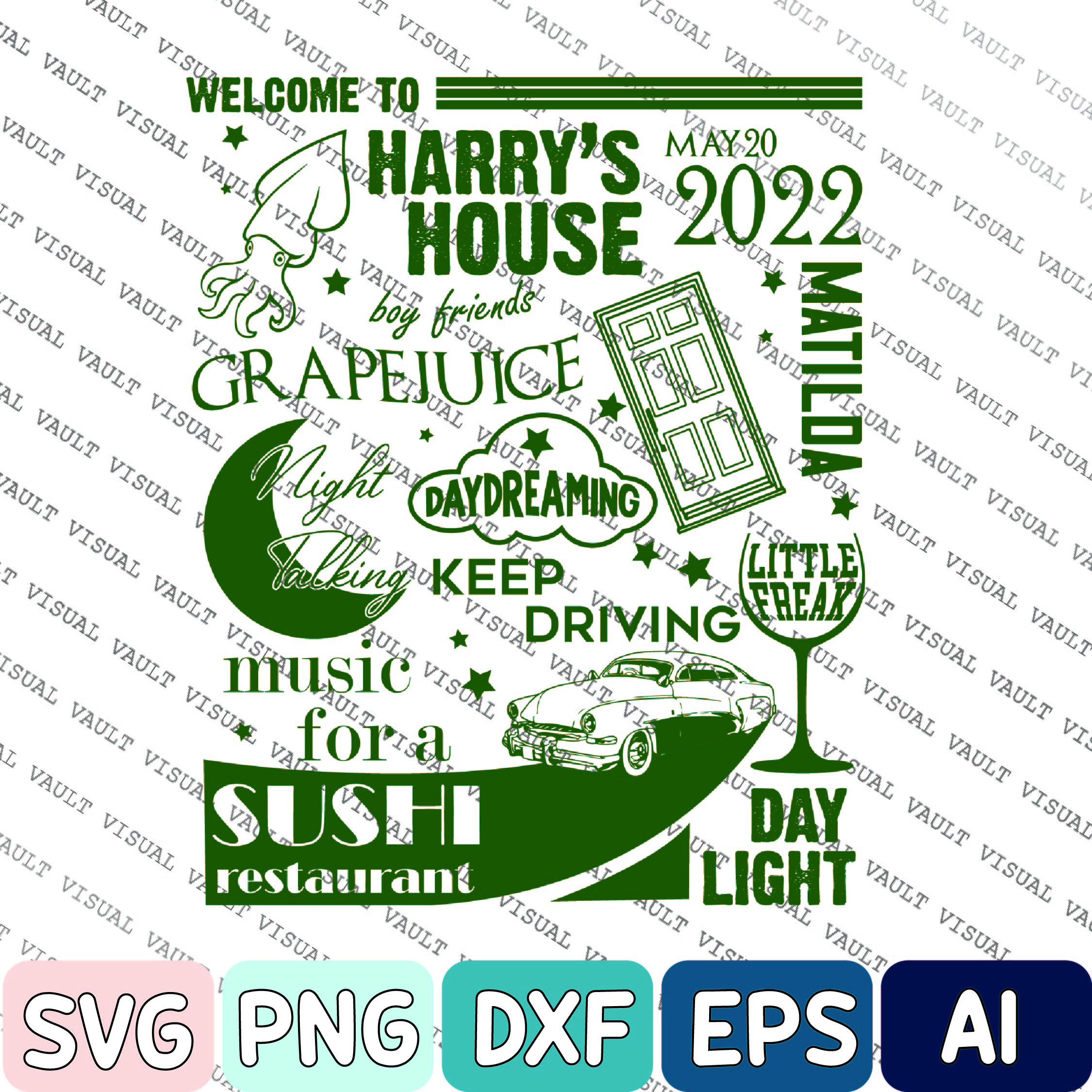 Harrys House Retro Svg, Harrys House Track List Svg, Hs Merc | Inspire ...
