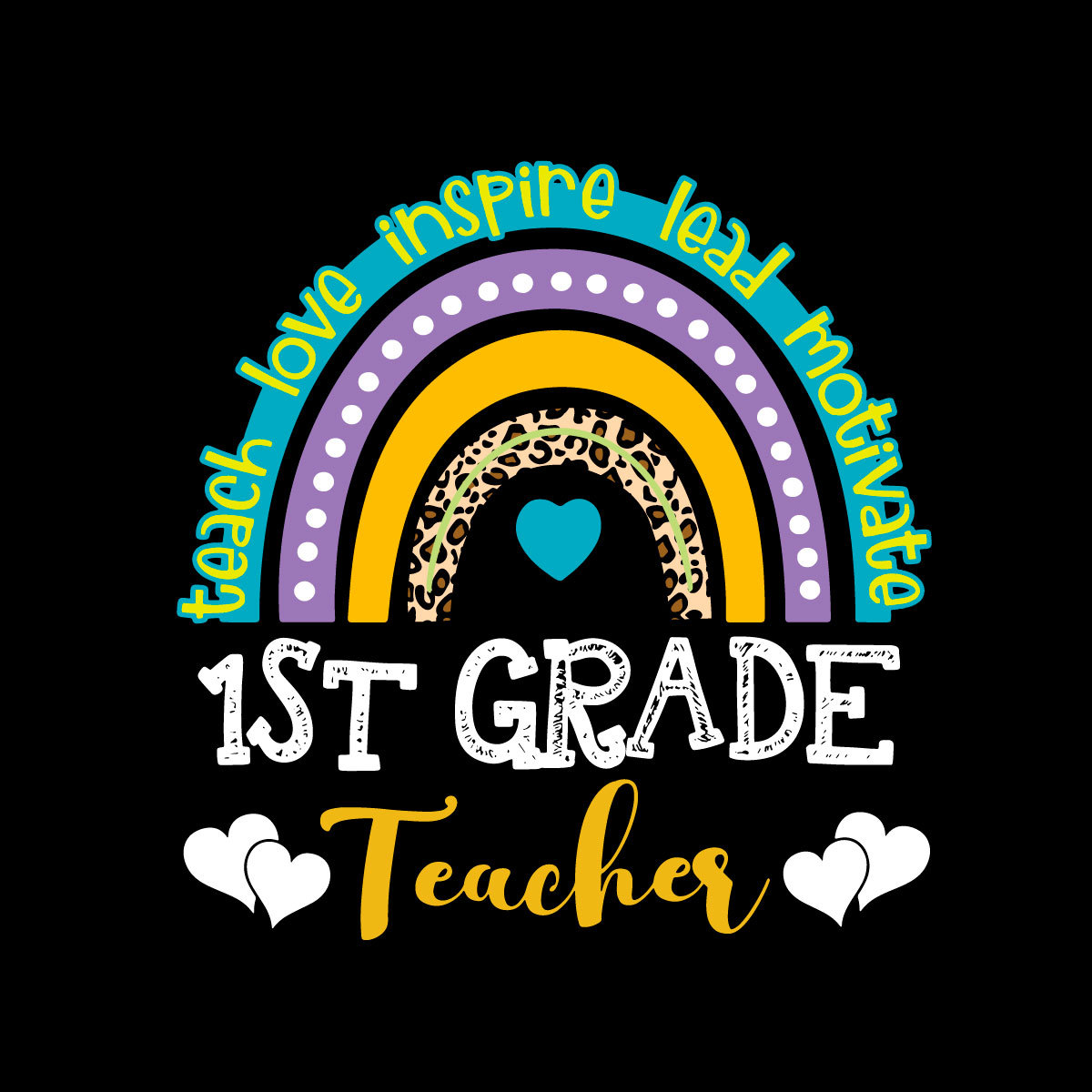 Back To School Shirt Svg 1st Grade Teacher Rainbow Vector, C | Inspire ...