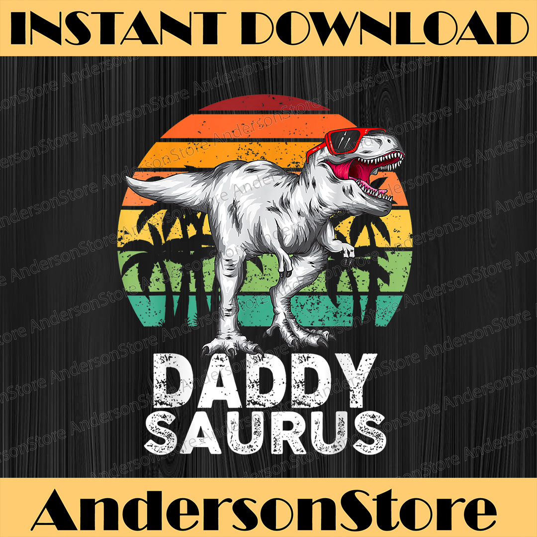 Daddysaurus Funny T Rex Dinosaur Dad saurus Family Matching - Inspire ...