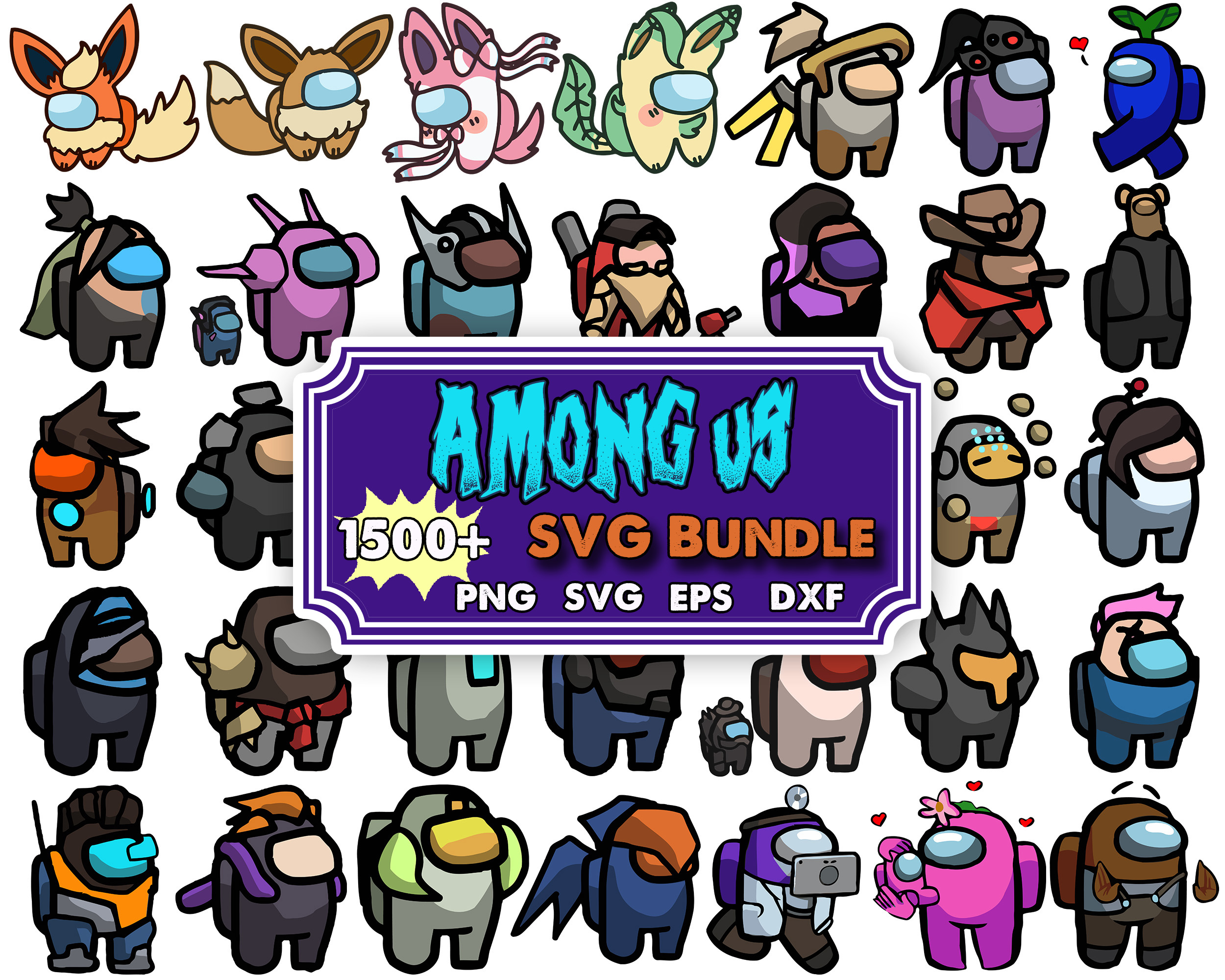 1500 Among Us SVG, Among Us Color Svg, Among Us Layered Svg, | Inspire ...