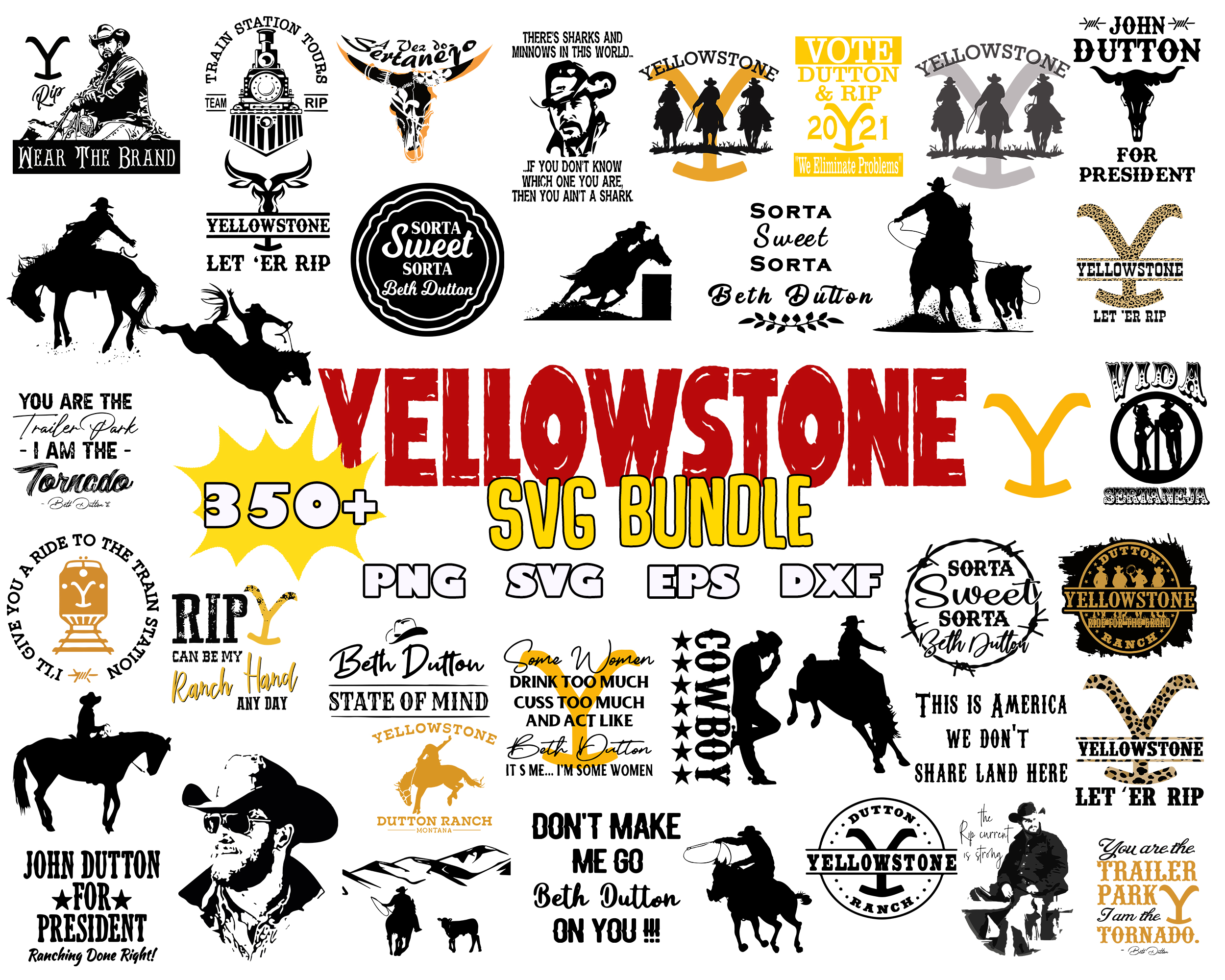 350 Yellowstone svg bundle, yellowstone png, yellowstone svg | Inspire ...