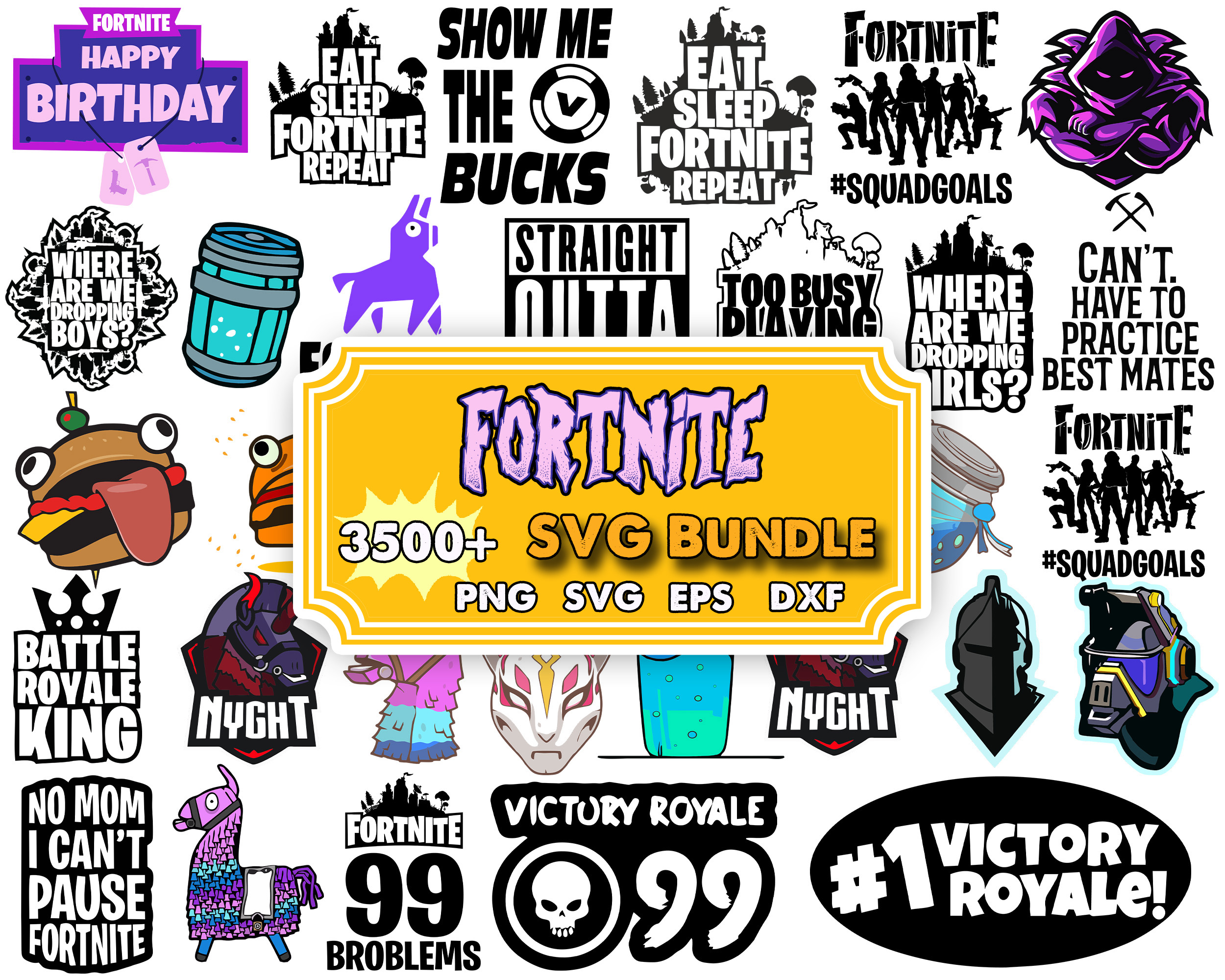 3500 Bundle Fortnight SVG , Gamer svg file , svg Cricut game | Inspire ...