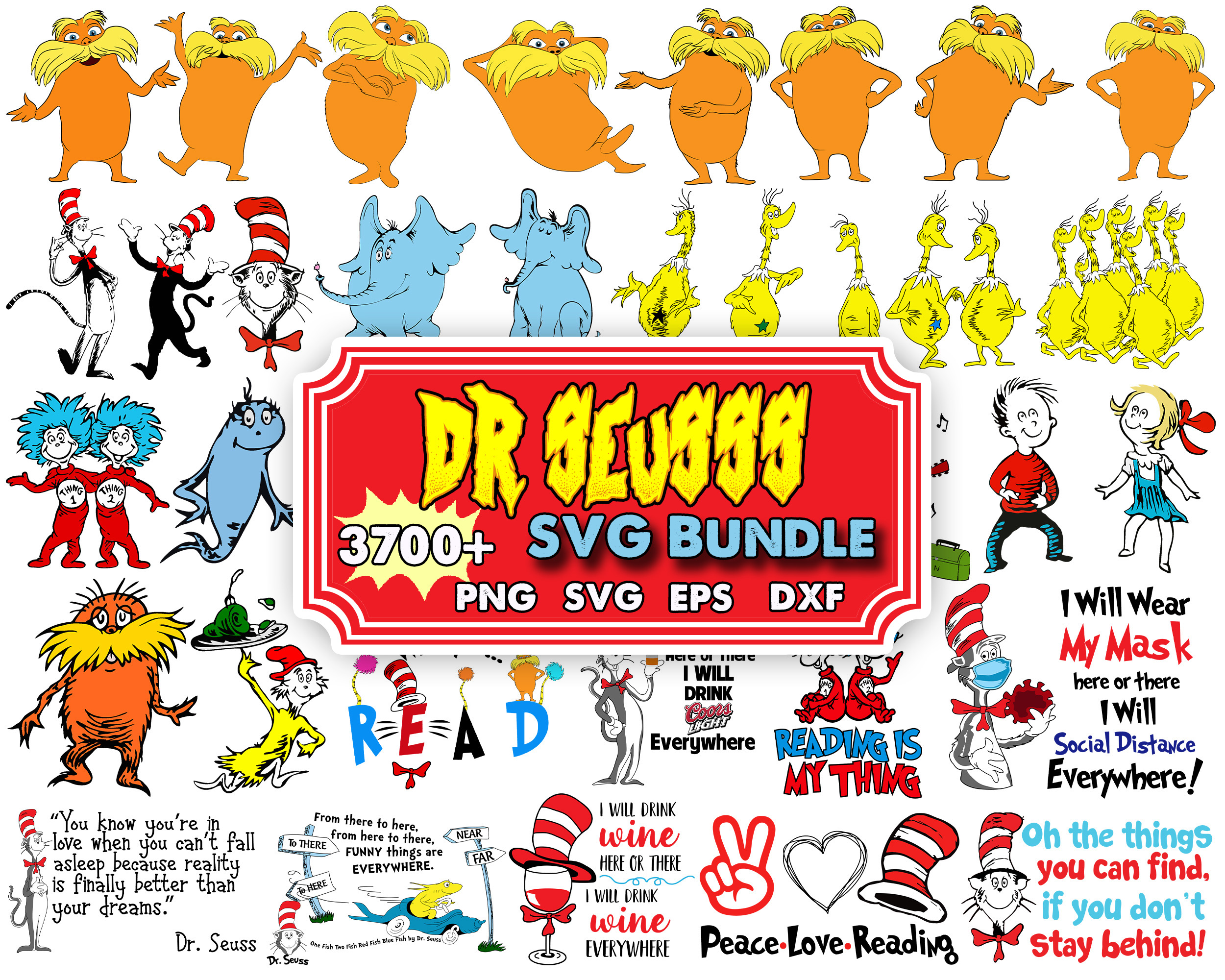 3700 Bundle Dr Seuss Svg, Dr seuss Svg,Mega Dr Seuss bundle - Inspire ...