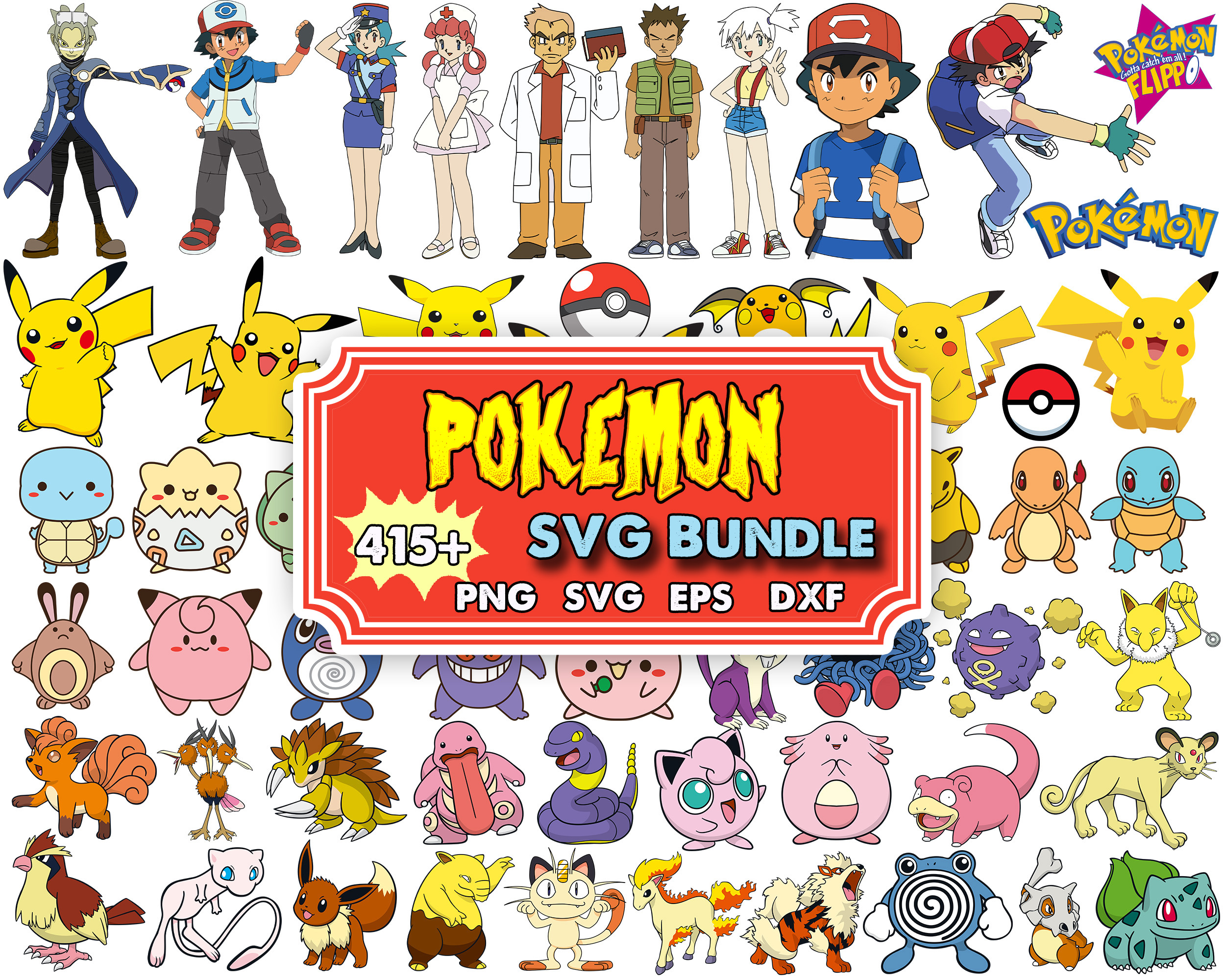 415 Pokemon LAYERED SVG Bundle, Pokemon svg, Pokemon png bun | Inspire ...