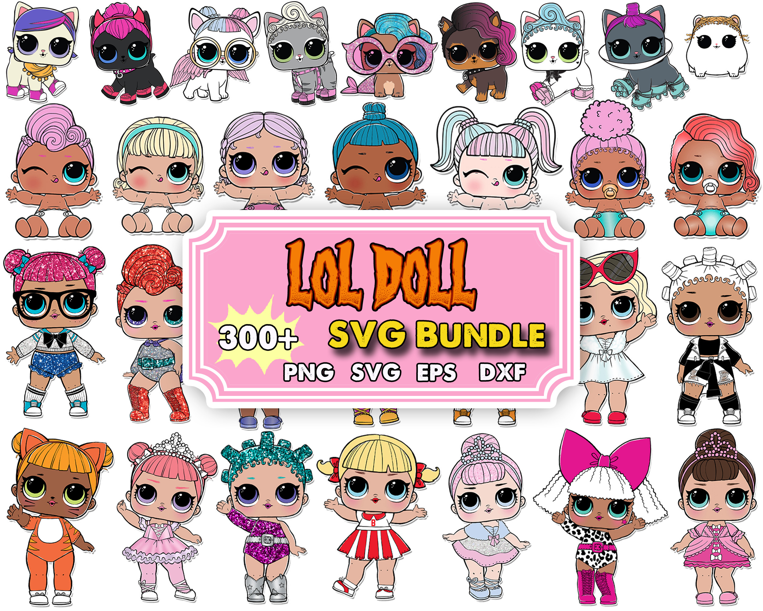 Mega Baby dolls Bundle svg, files Baby dolls svg eps png | Inspire Uplift