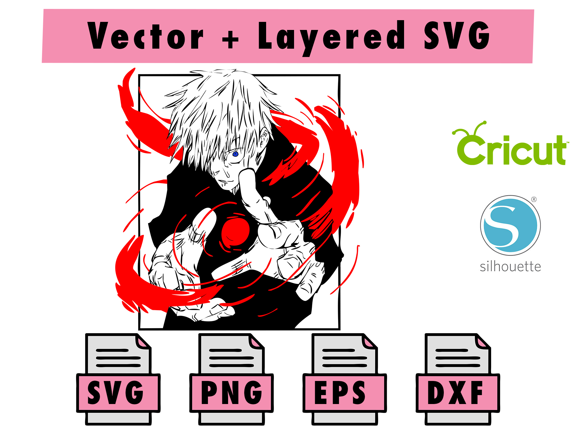 Satoru Gojo SVG, Jujutsu Kaisen SVG, gojo Jujutsu Kaisen SVG - Inspire ...