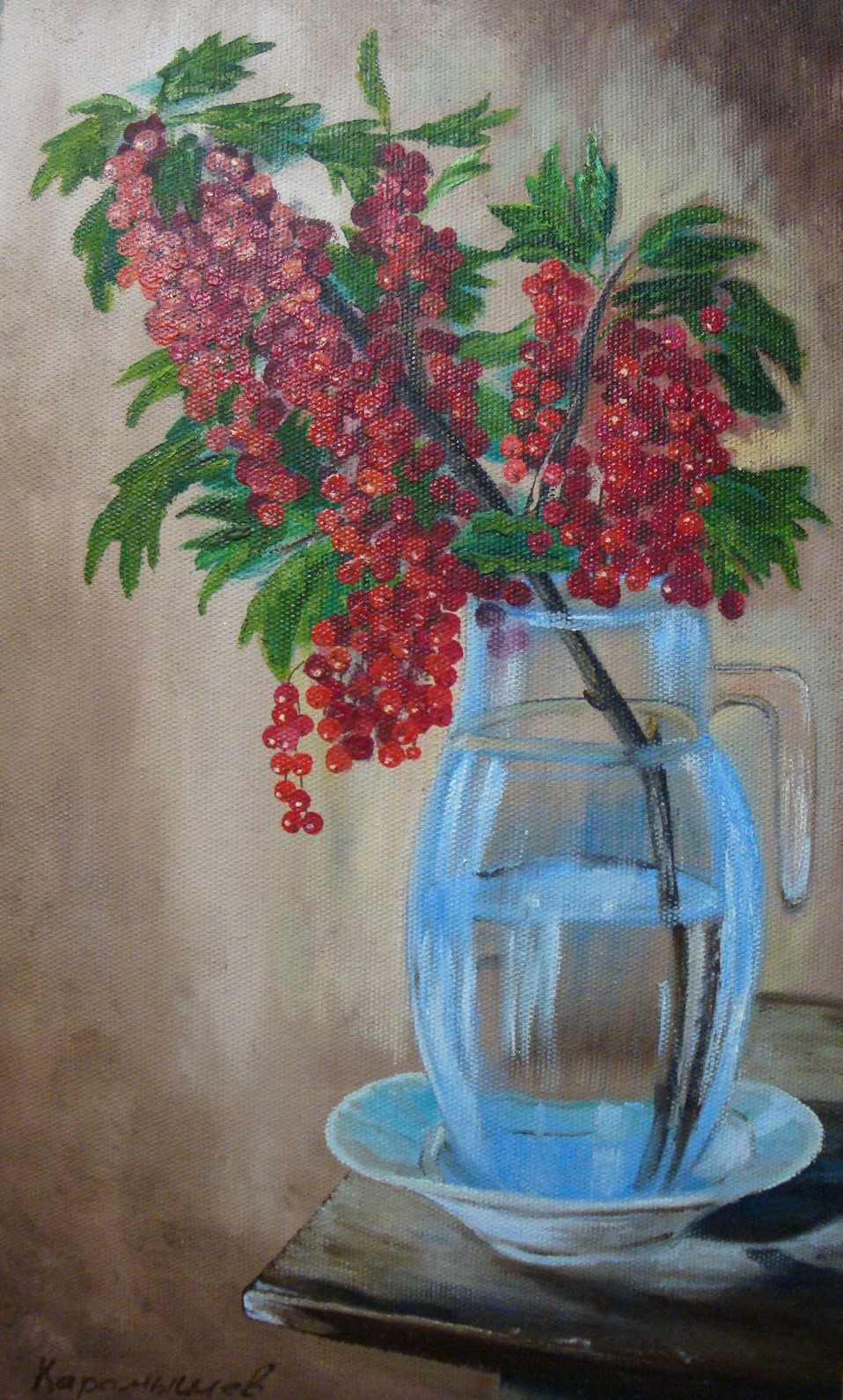 Red Currant Bush Art Red Berry Picture Still Life Painting 1 | Inspire ...