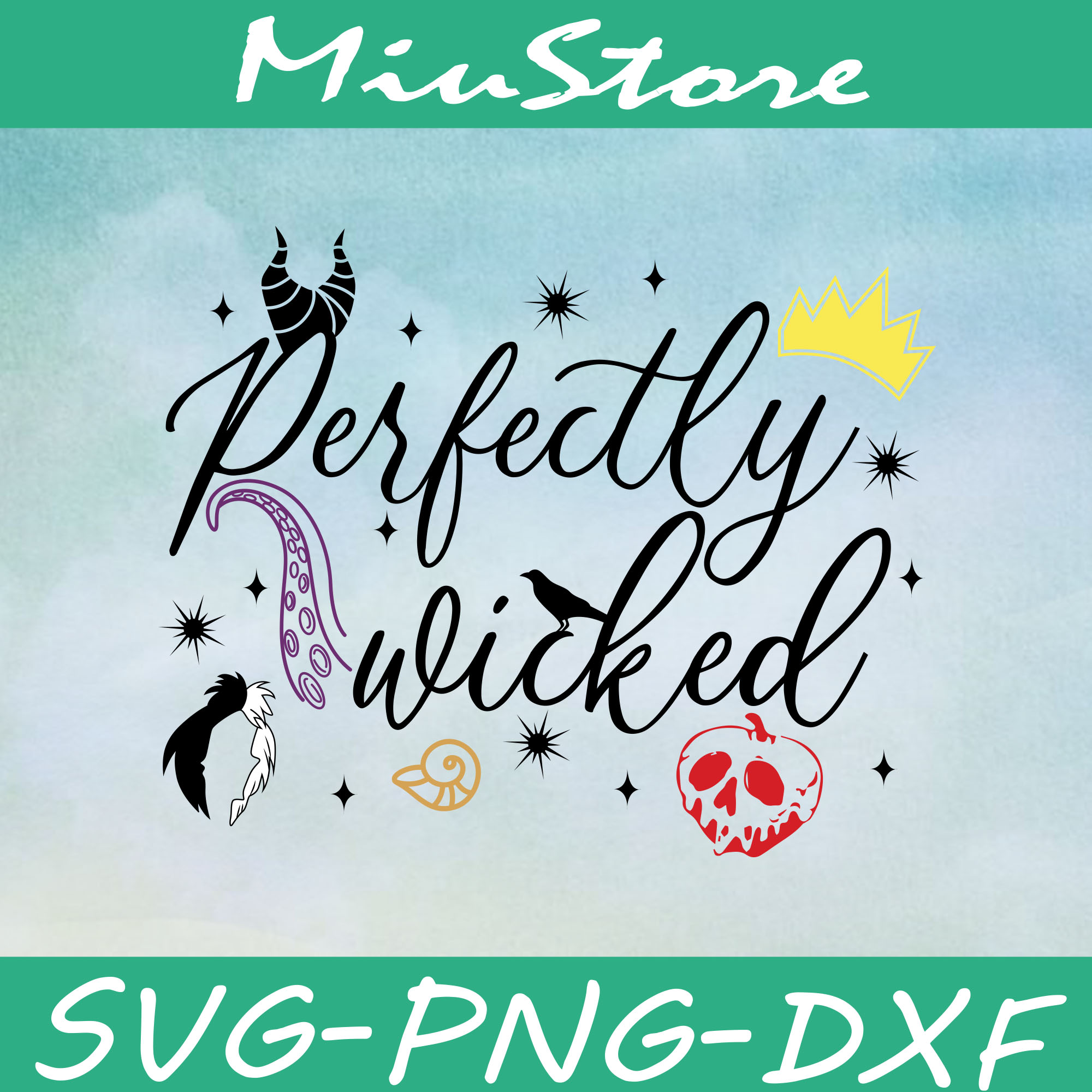 Disney Villain Perfectly Wicked SVG,png,dxf,cricut - Inspire Uplift