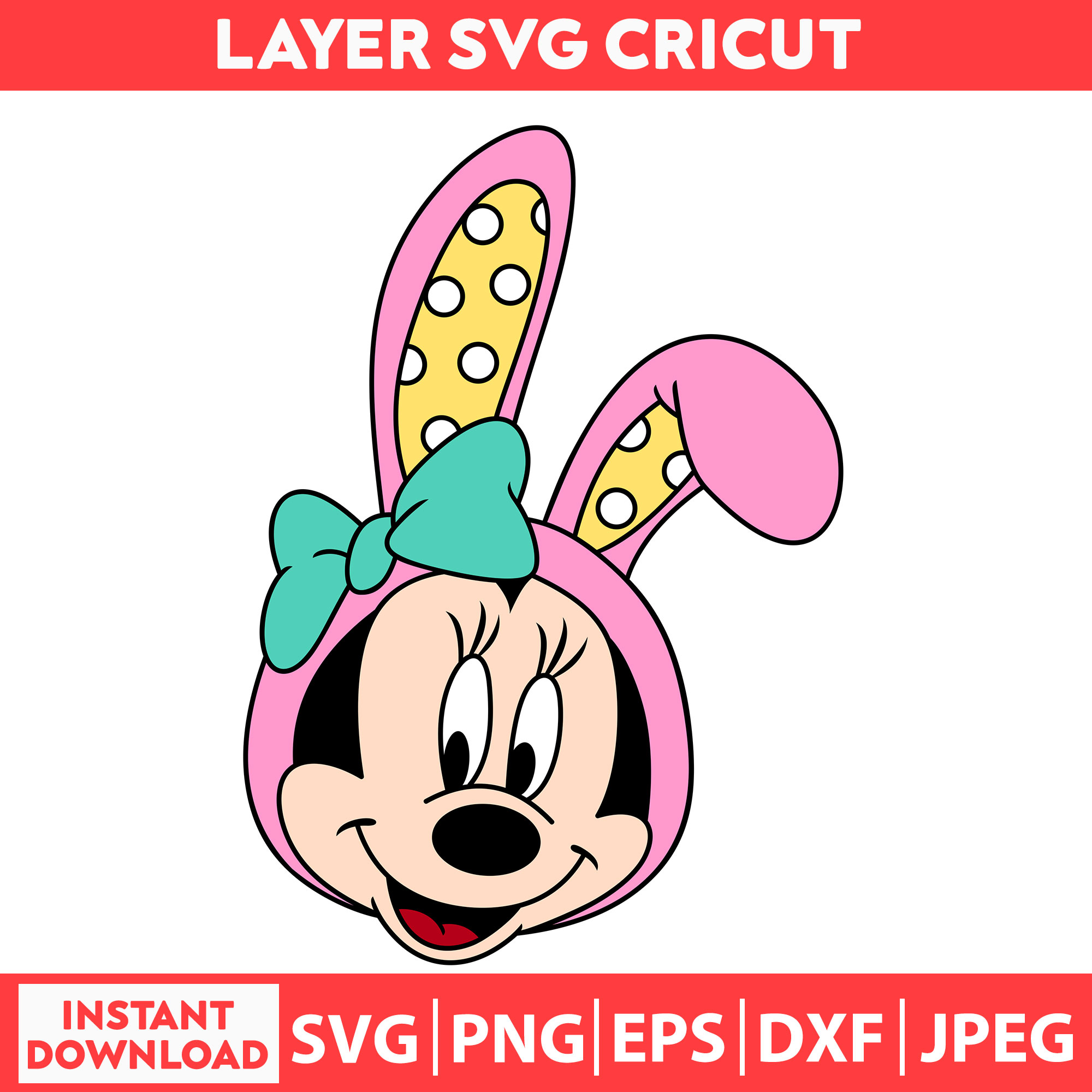 Easter Bunny Girl Ears Free Svg, Daily Freebies Svg, Disney | Inspire ...