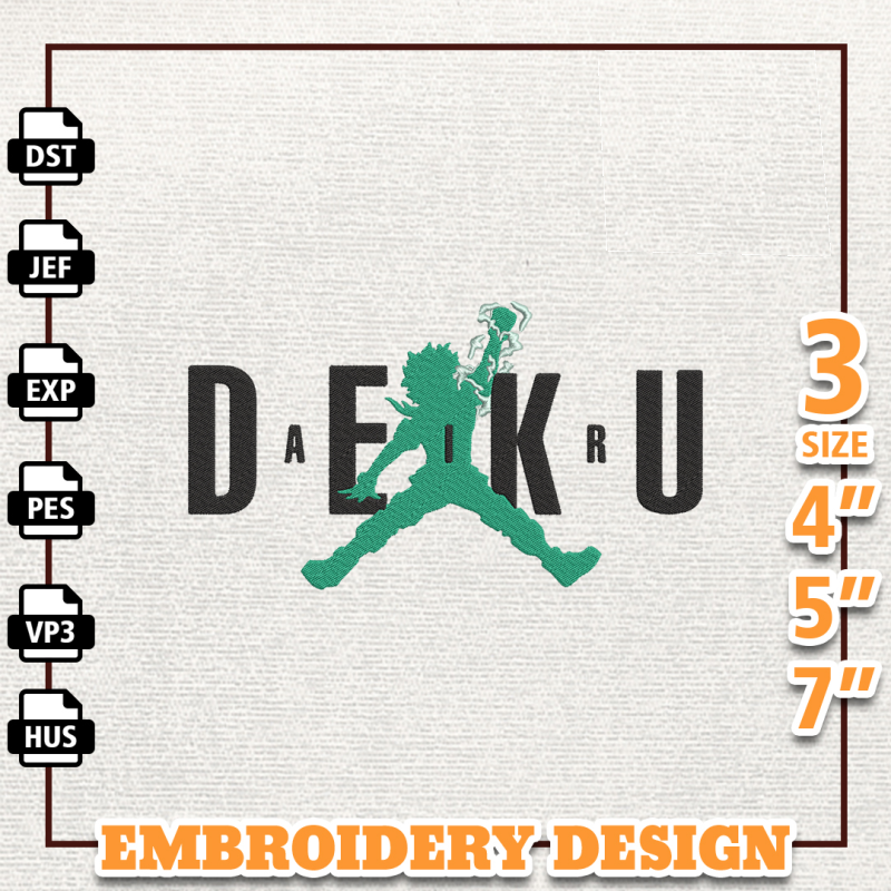 Nike Deku Air Jordan Embroidery Design Digital Download File | Inspire ...