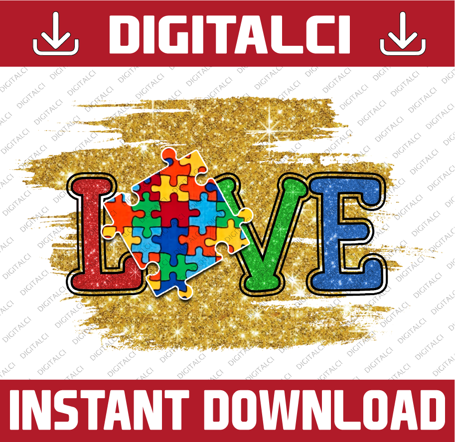 Autism Love PNG, Autism, Autism Sublimation Design, Autism | Inspire Uplift