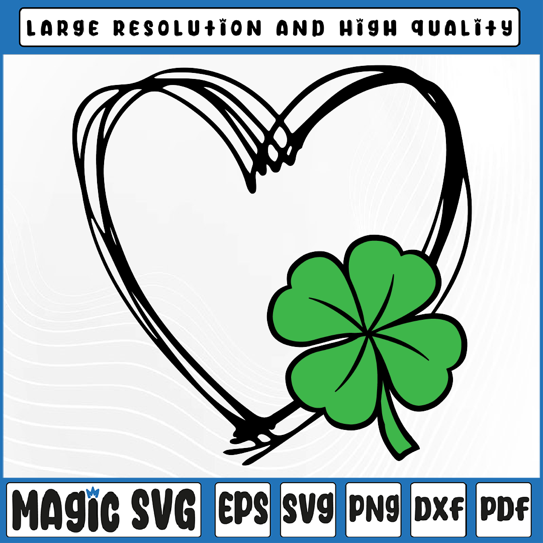 Kids Heart Shamrock St Patricks Day SVG Saint Patrick's Day | Inspire ...
