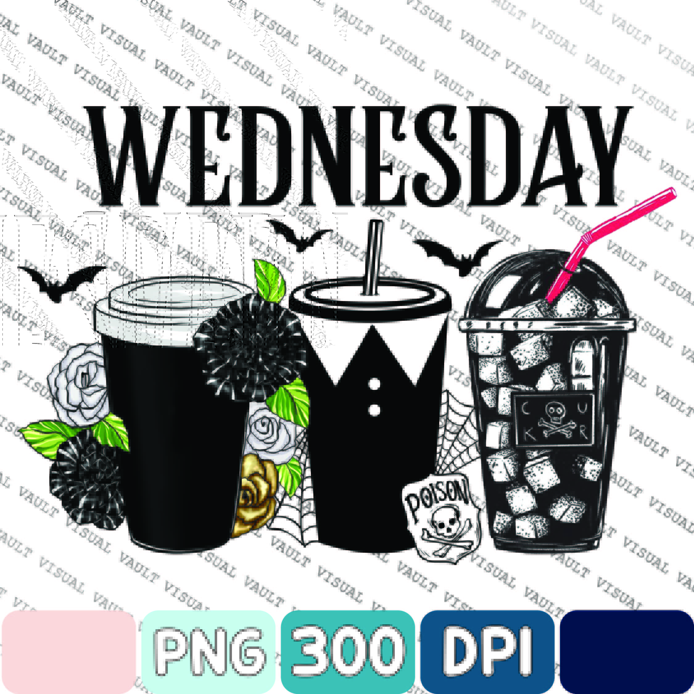 Wednesday Addams Coffee Png, New 2022 TV Series Png, Horror | Inspire ...