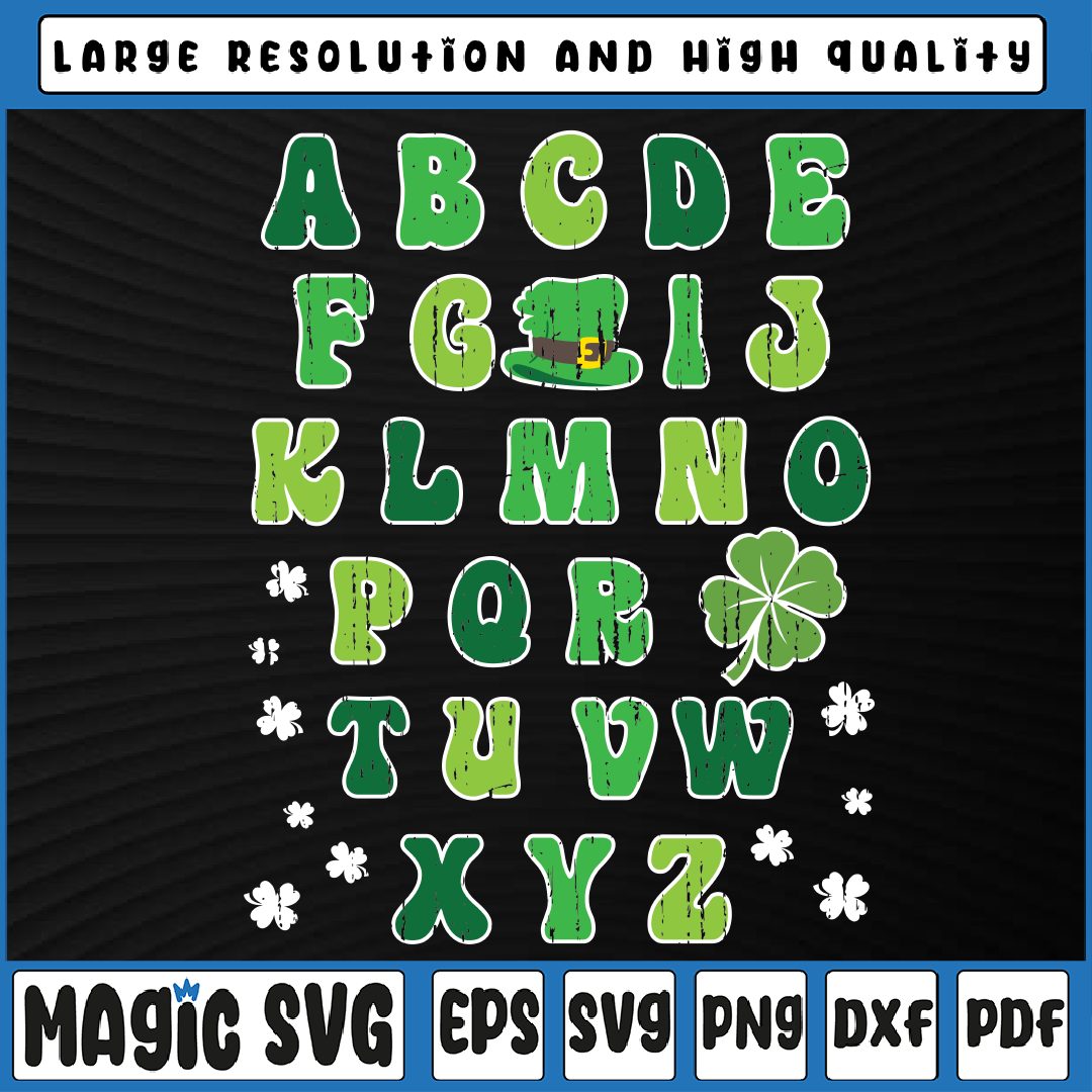 St Patricks Day ABC Alphabet Saint Pattys Paddys Teacher Svg | Inspire ...