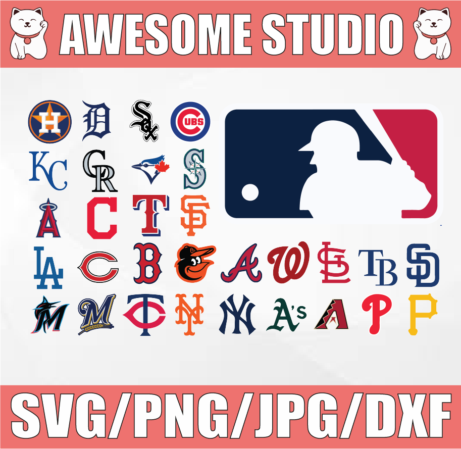 MLB Logo SVG Bundle – Baseball Logo–MLB logo MLB Svg Vector | Inspire ...
