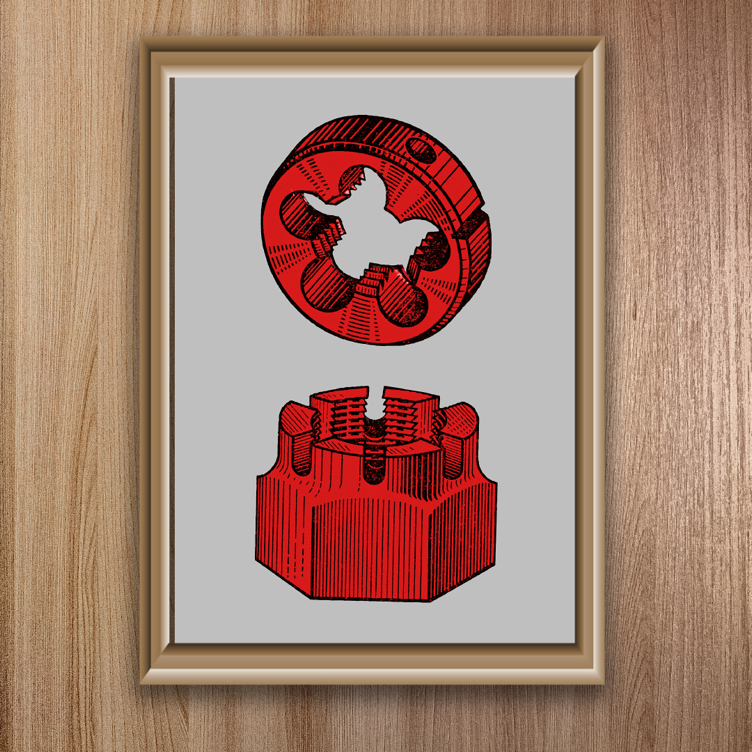 Digital wall abstract steampunk posters - Inspire Uplift