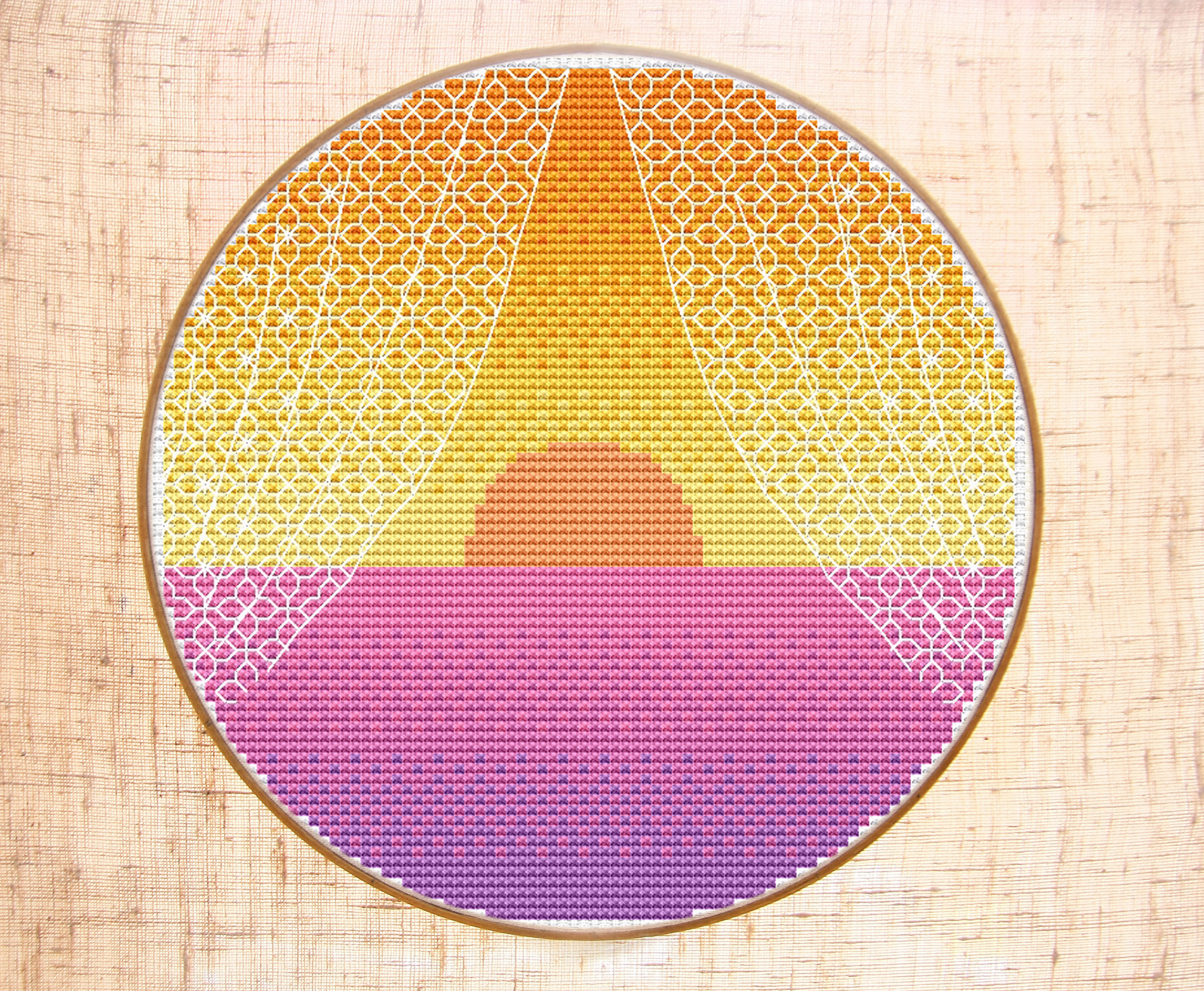 Sea Sunset cross stitch pattern Modern cross stitch Sun Wind | Inspire ...