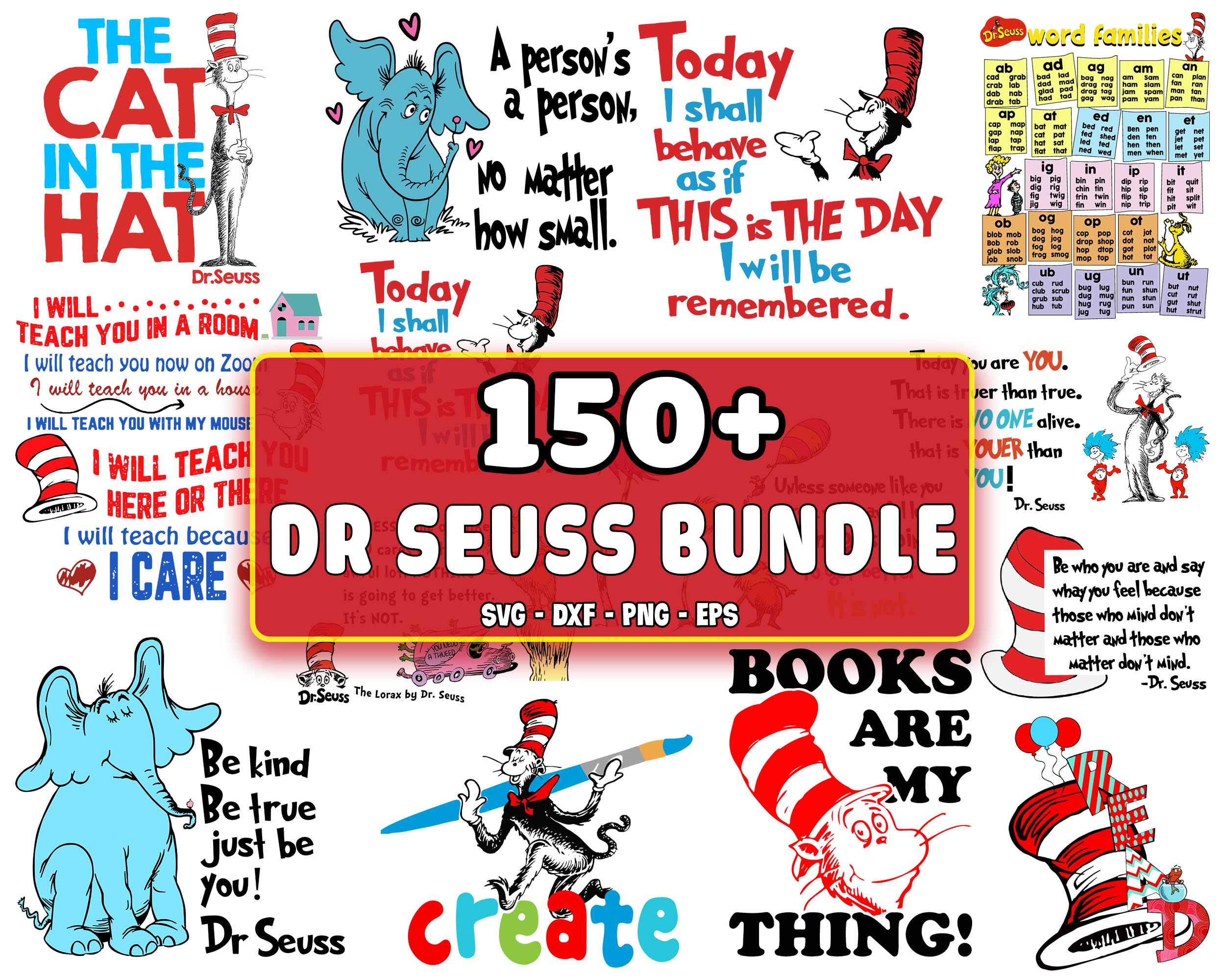 150 file Dr Seuss SVG bundle, Mega Dr Seuss bundle svg eps d | Inspire ...