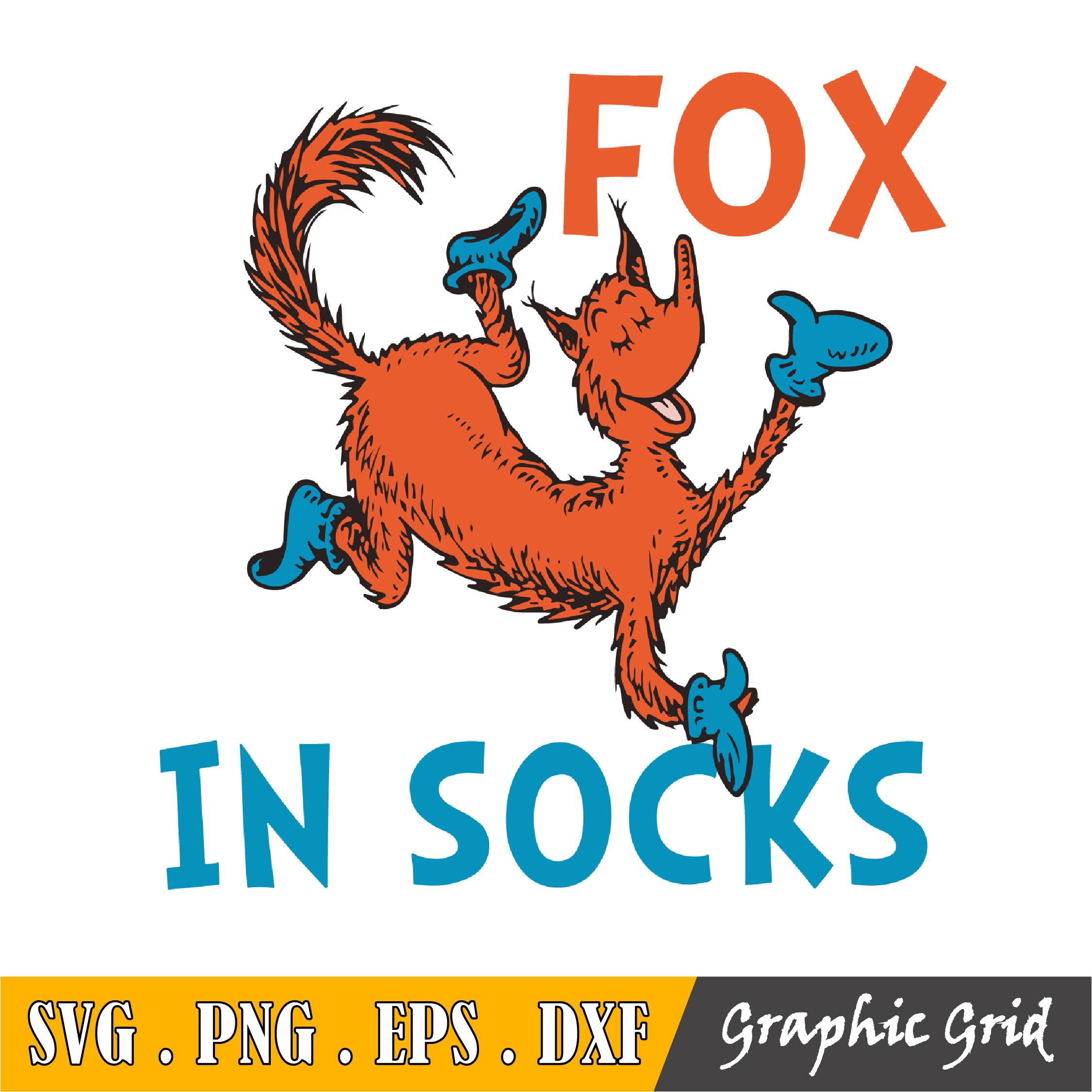 Fox in socks Svg | Inspire Uplift