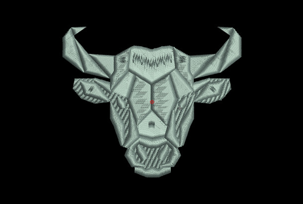 Bull Skull embroidery design - Inspire Uplift