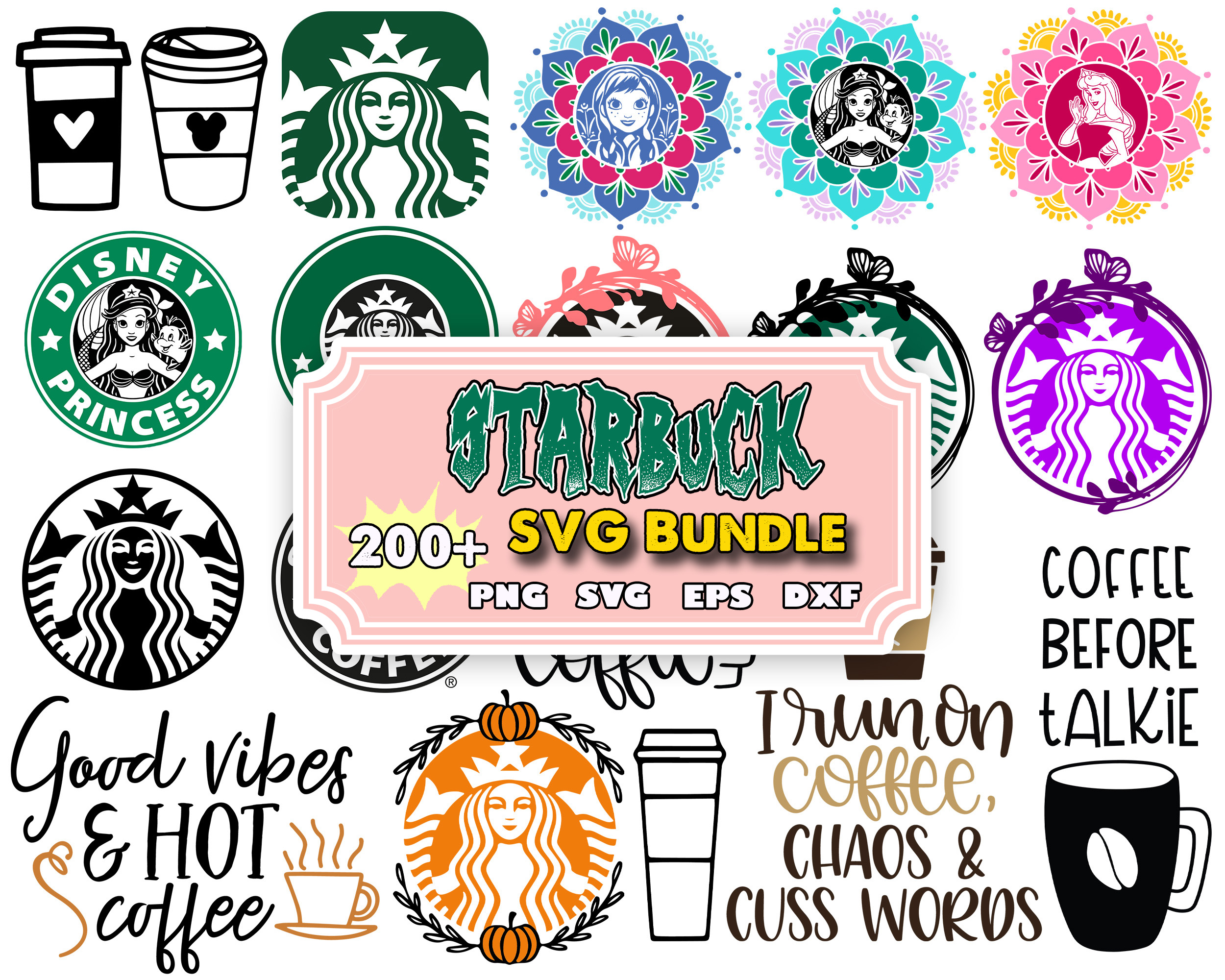 200 Starbucks svg bundle,Starbucks Wrap svg, Starbucks bundl | Inspire ...