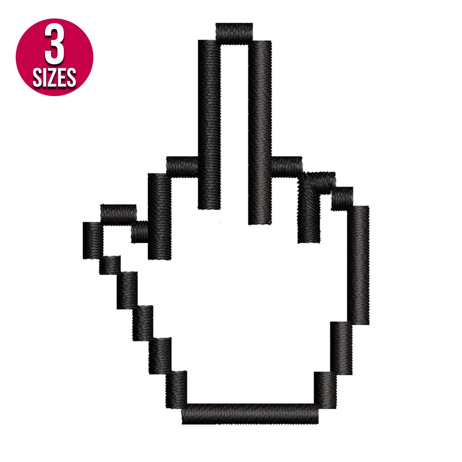 Middle Finger embroidery design, Machine embroidery design, - Inspire ...