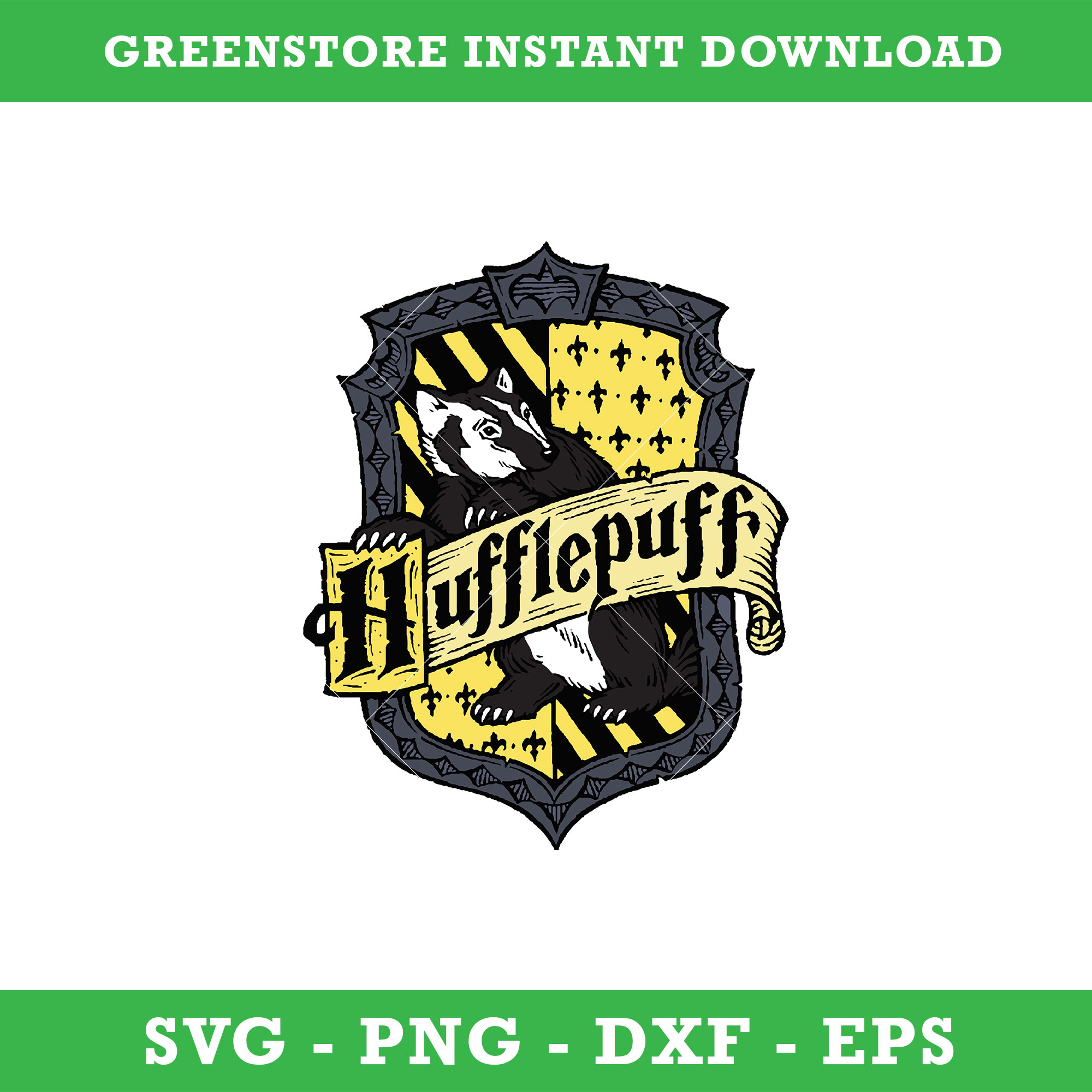 Hufflepuff House Emblem Svg, School Of Magic House Crest Svg | Inspire ...