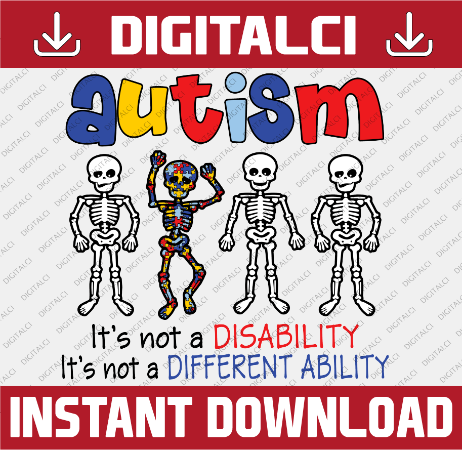Autism PNG| Skeleton png| Not A Disability Different Ability | Inspire ...