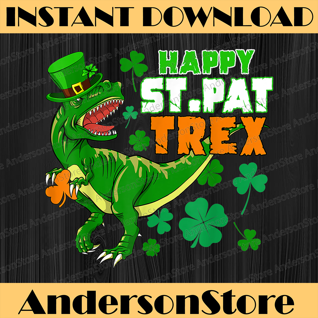 Happy St Patrick T Rex Day Png, Saint Patrick Png, Dinosaur - Inspire Uplift