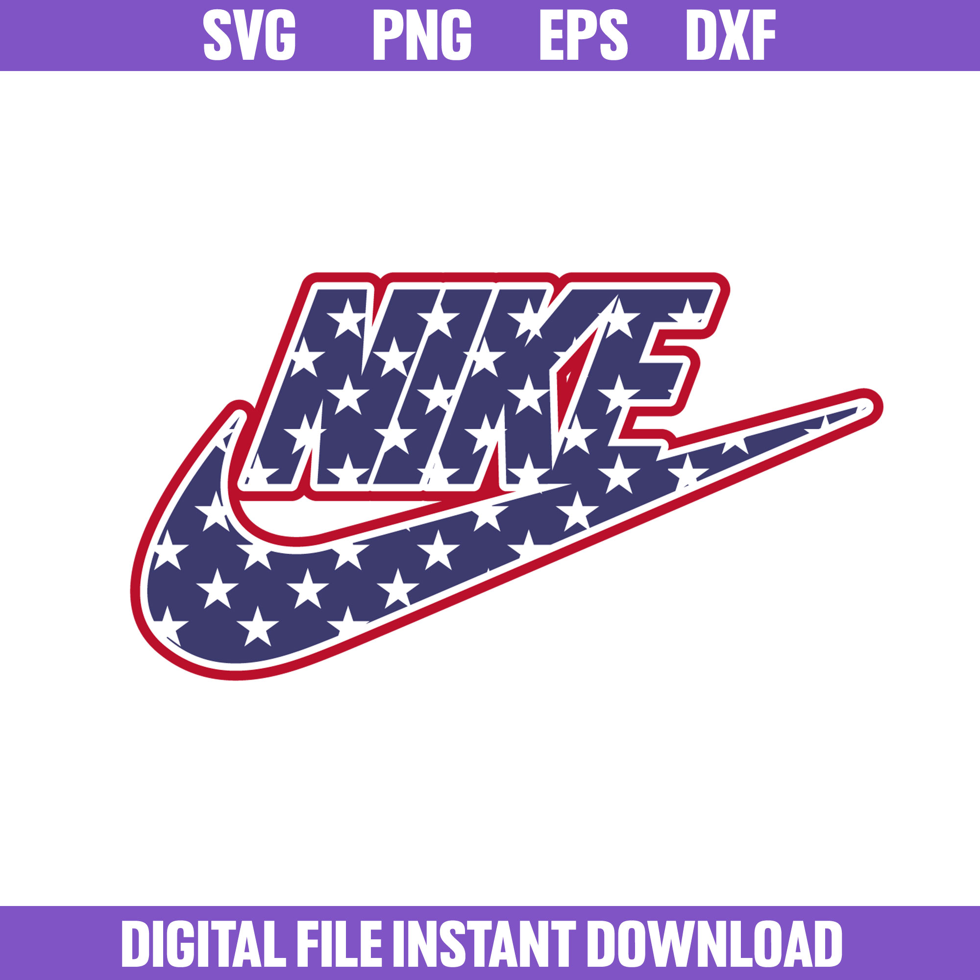 Nike Flag America Svg, Nike Logo Svg, Flag USA Svg, Png Dxf | Inspire ...