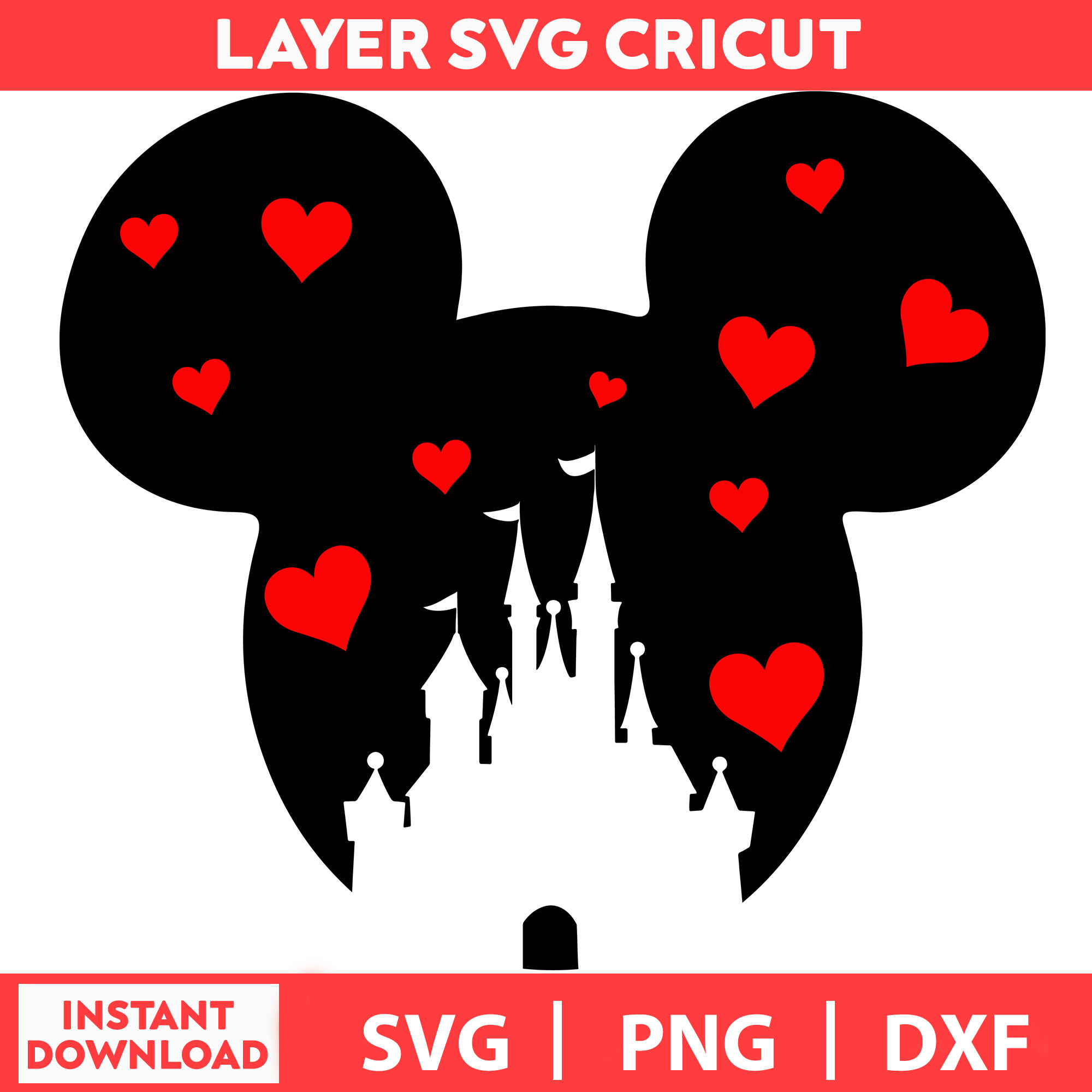 Disney Castle Heart, Disney Birthday Svg, Disney Svg, Disney | Inspire ...