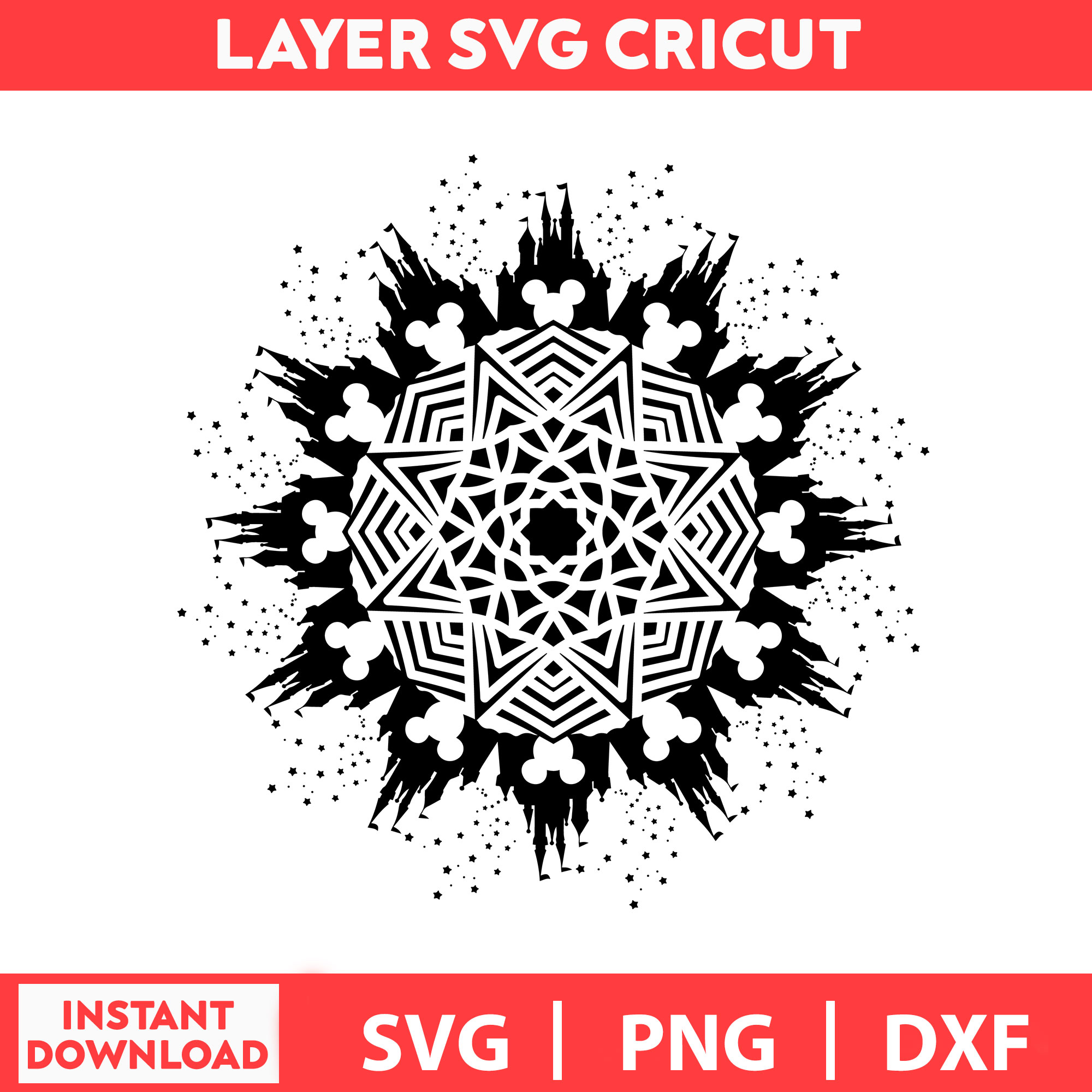 Disney Mickey Mandala , Disney Birthday Svg, Disney Svg, Dis | Inspire ...