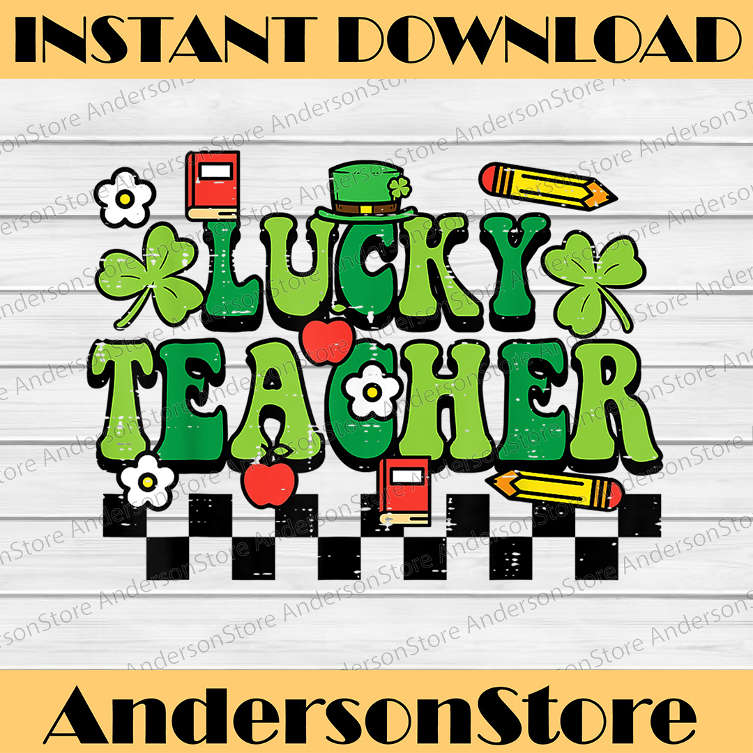 St Patricks Day Lucky Teacher Png, St Patricks Day Png, Digi - Inspire ...