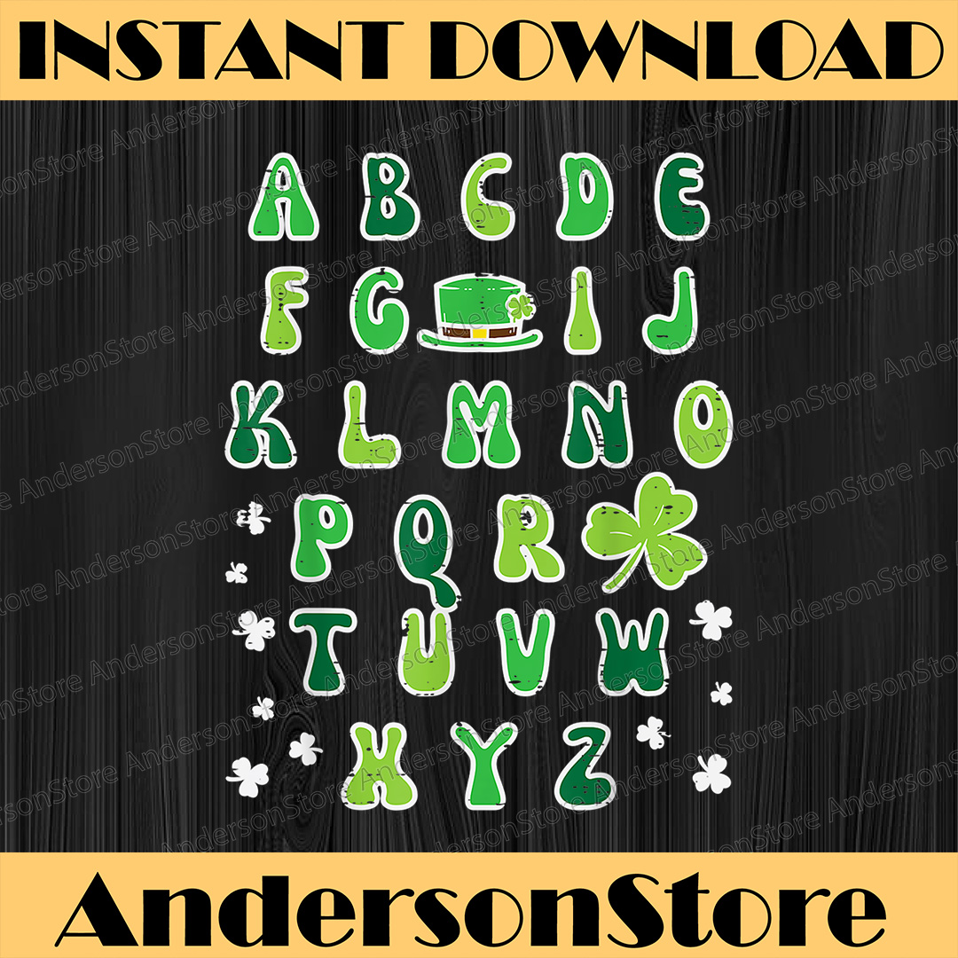 St Patricks Day ABC Alphabet Png, Saint Patrick's Day Png, D | Inspire ...