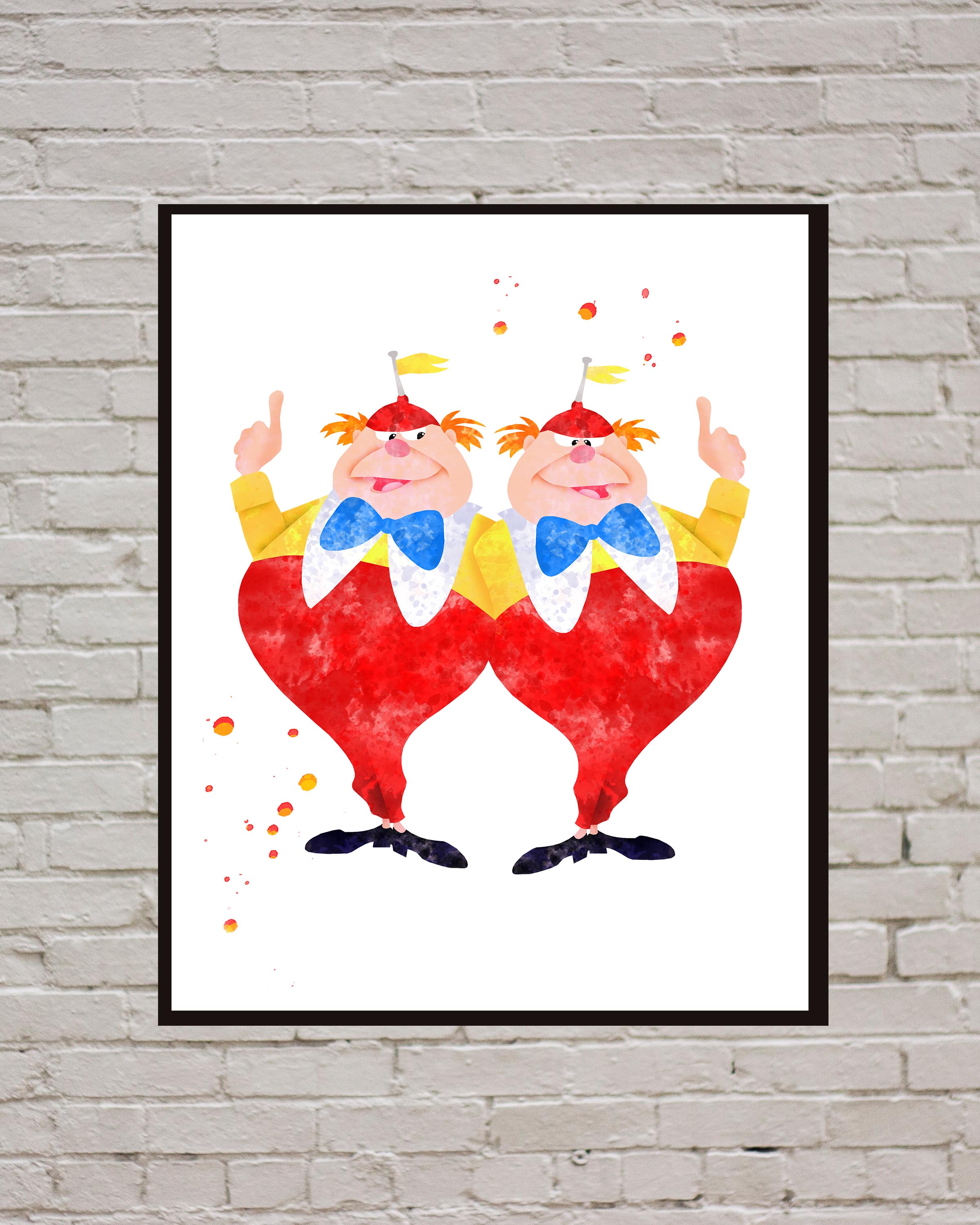Tweedledee Alice In Wonderland Disney Art Print Digital File | Inspire ...