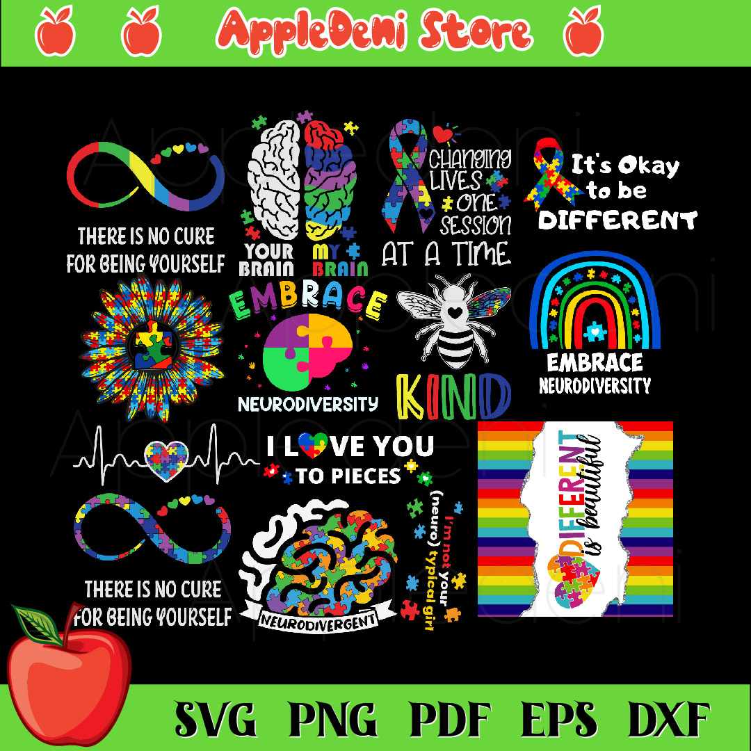 Bundle 15 Neurodiversity Png, Autism, ADHD, ADD, Aspergers, | Inspire ...