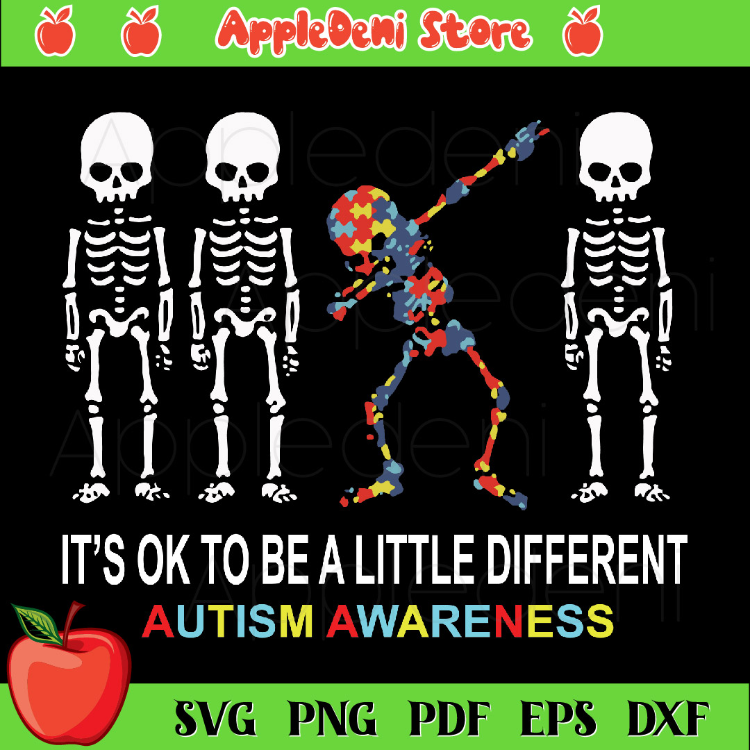 Its Ok To Be A Little Different Autism Awareness Svg, Skelet | Inspire ...