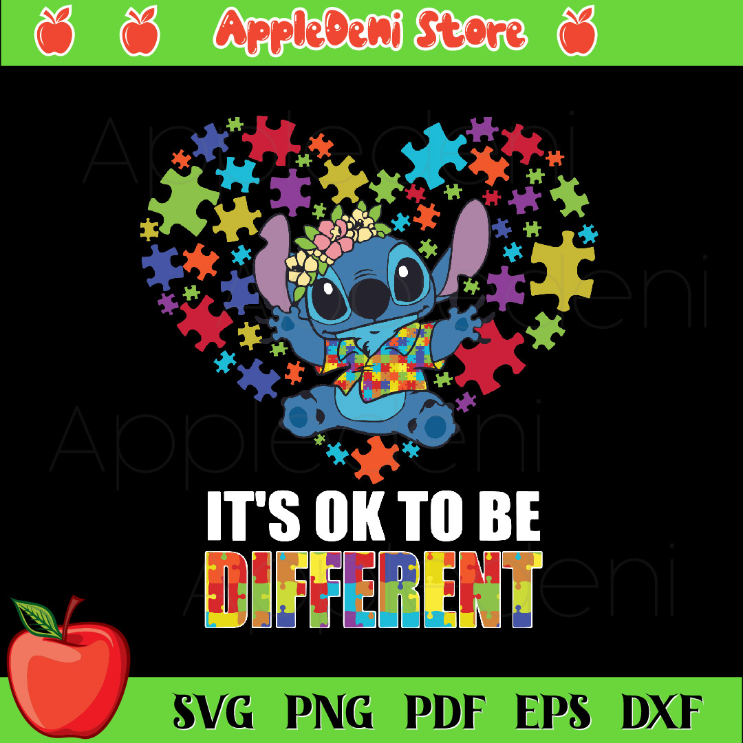 It's Ok To Be Different Autism Awareness Stitch Svg, Disney | Inspire ...