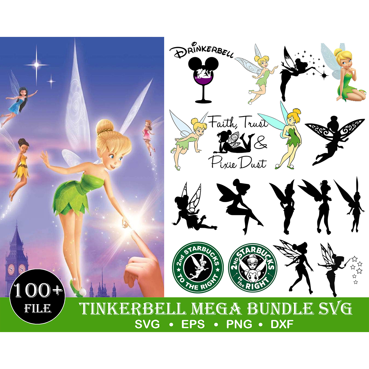 100 Tinkerbell Svg, Tinkerbell and Peter Pan, Princess Tinke | Inspire ...