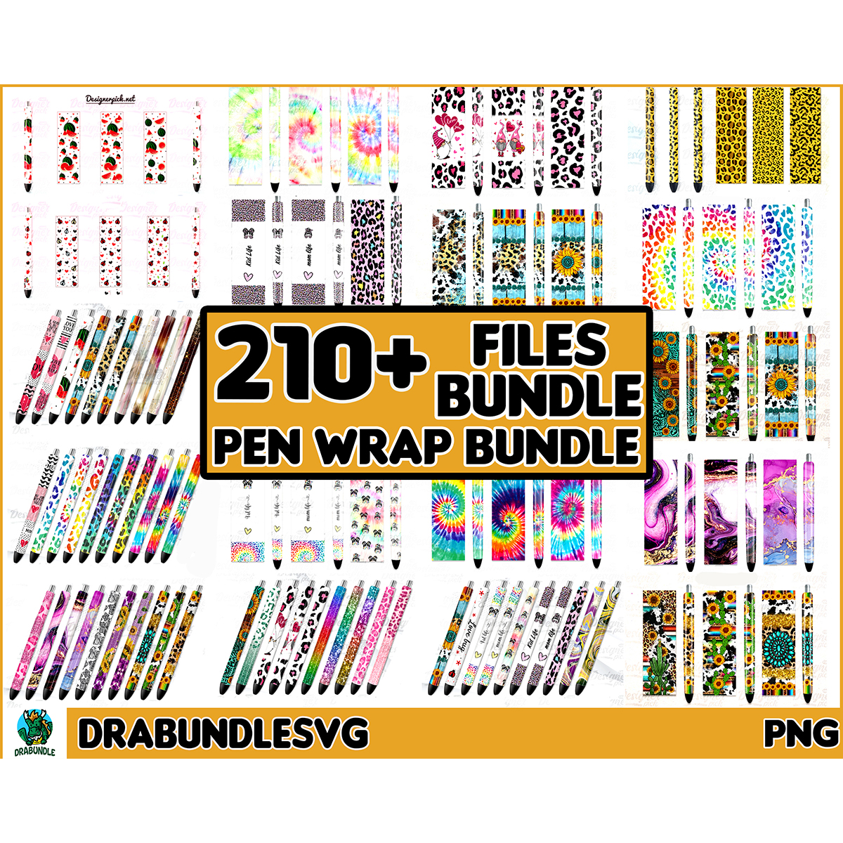 210 PNG Pen Wrap Bundle, Pen Wrap Sublimation Designs, Pen W | Inspire ...