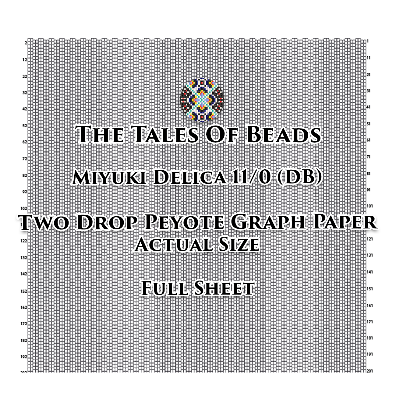 Two Drop Peyote Graph Paper Miyuki Delica 11/0 / Actual Size | Inspire ...