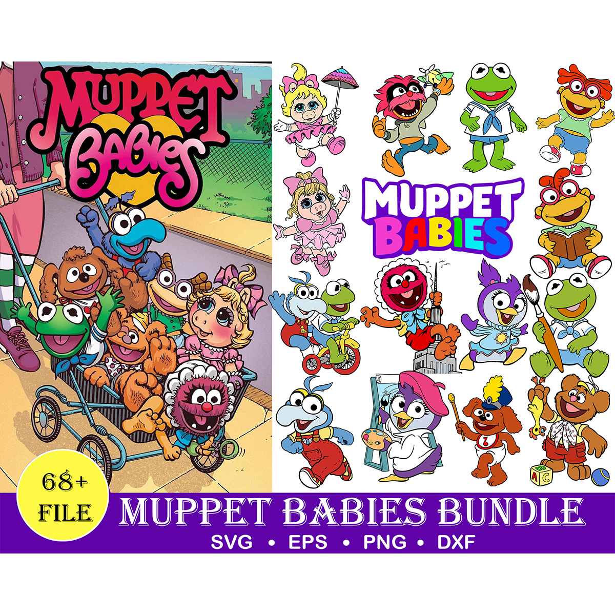 68 Muppet Babies SVG Bundle, Muppet Babies SVG, Cricut File, - Inspire ...
