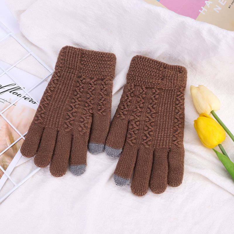 Beautiful hook wool gloves 2 fingers touch the phone touch s | Inspire ...