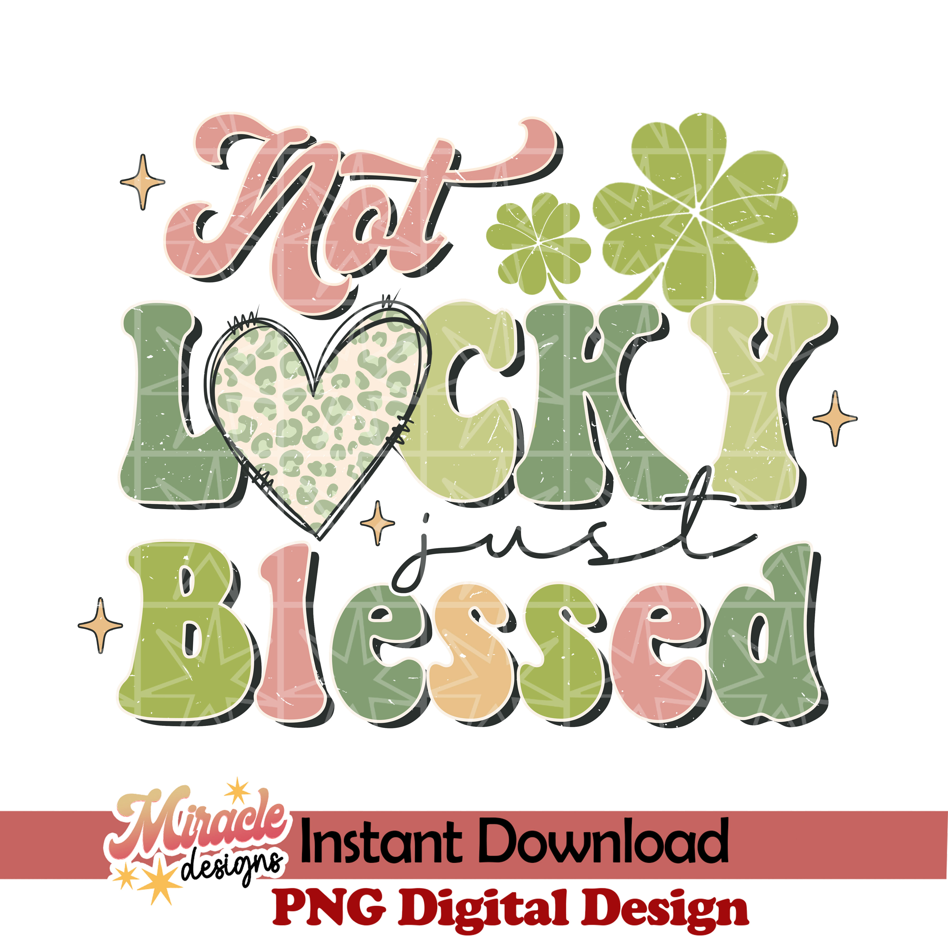 Not lucky just blessed sublimation | Inspire Uplift