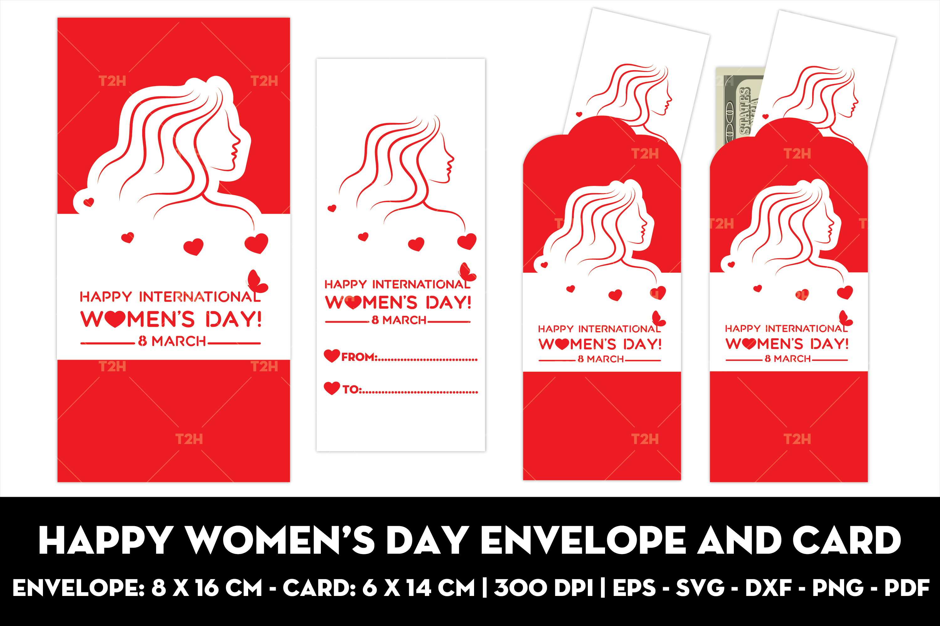 Happy women's day envelope and card | Inspire Uplift