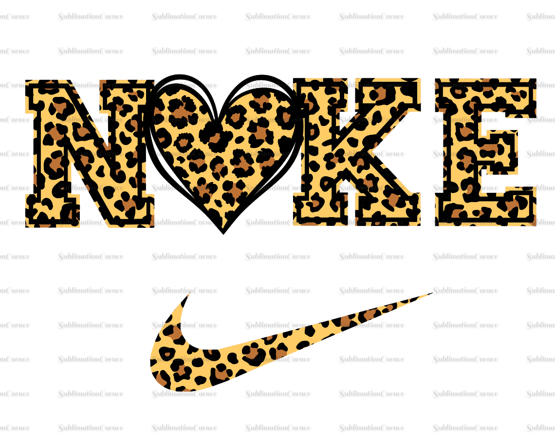 Nike Leopard Heart Png, Logo Brand Png, Nike Png Instant Dow | Inspire ...