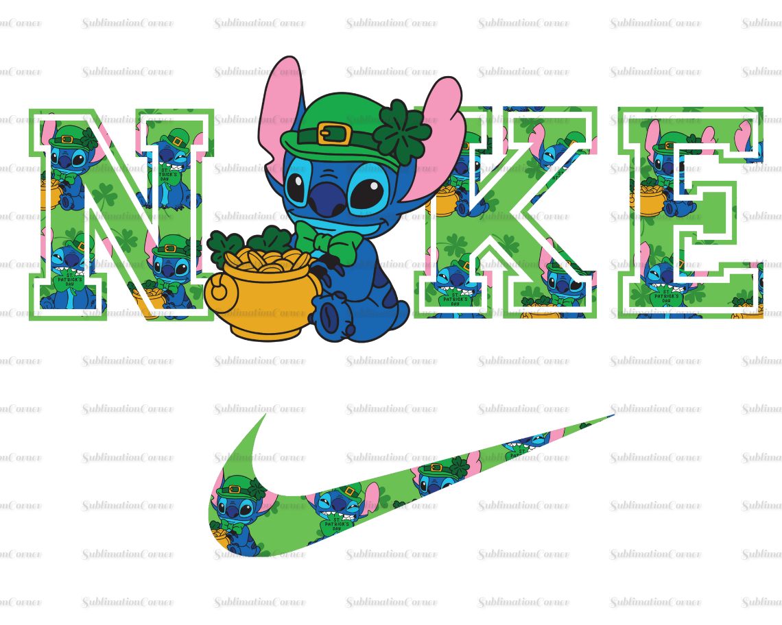 Stitch St Patrick Png x Nike Png, Logo Brand Png, Stitch Sha | Inspire ...