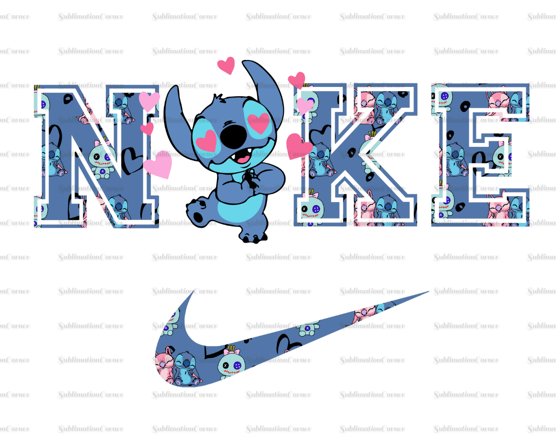 Stitch In Love x Nike Png, Logo Brand Png, Lilo And Stitch P | Inspire ...