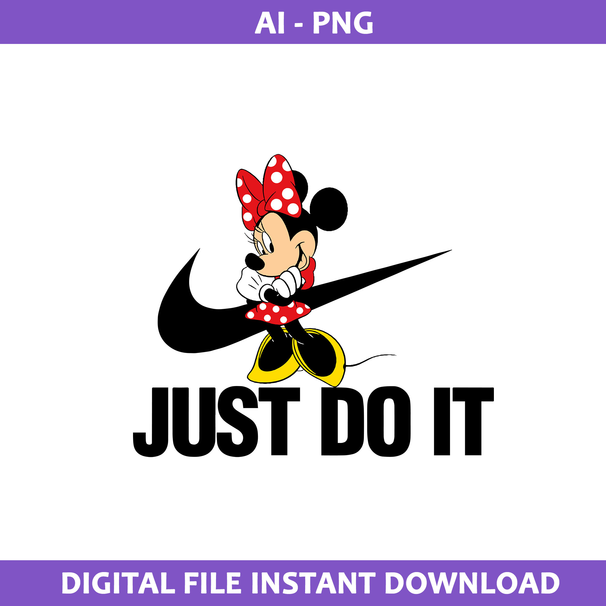 Nike Minnie Polka Dots Png, Minnie Mouse Png, Nike Just Do I | Inspire ...