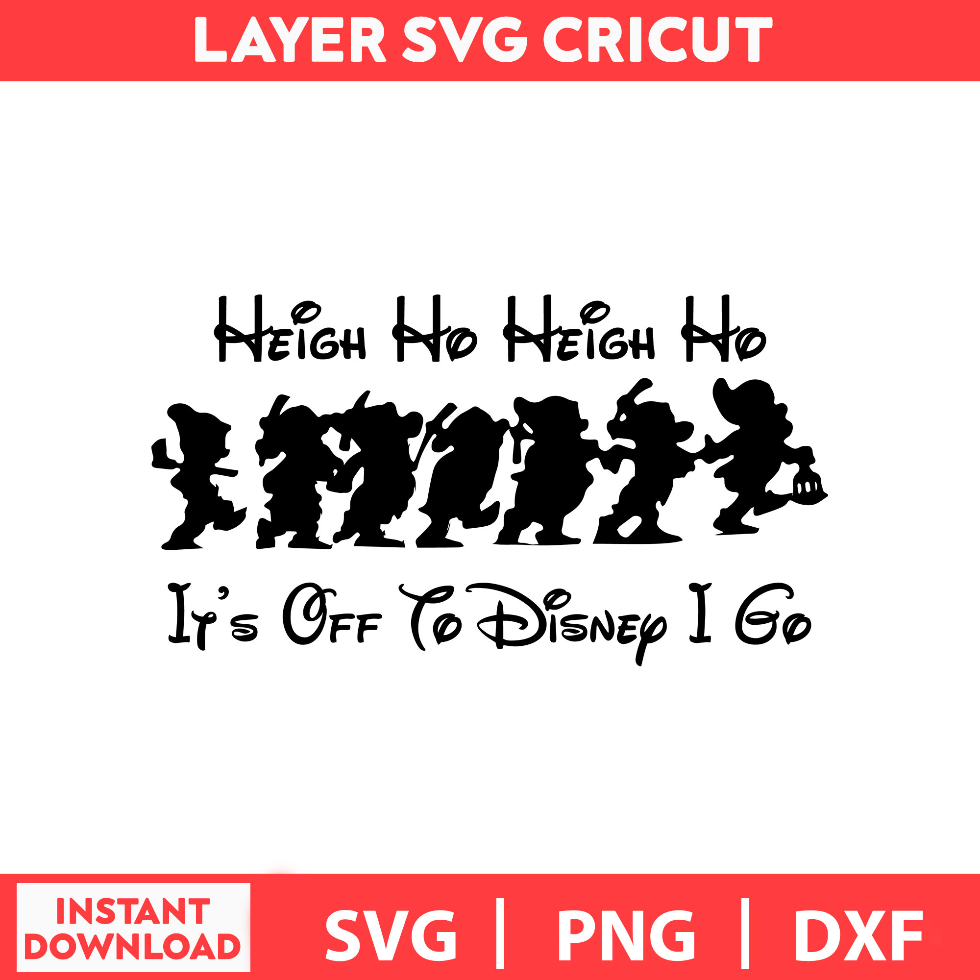 Dwarfs Heigh Ho Off To Disney, Mickey Mouse Svg, Disney Birt | Inspire ...